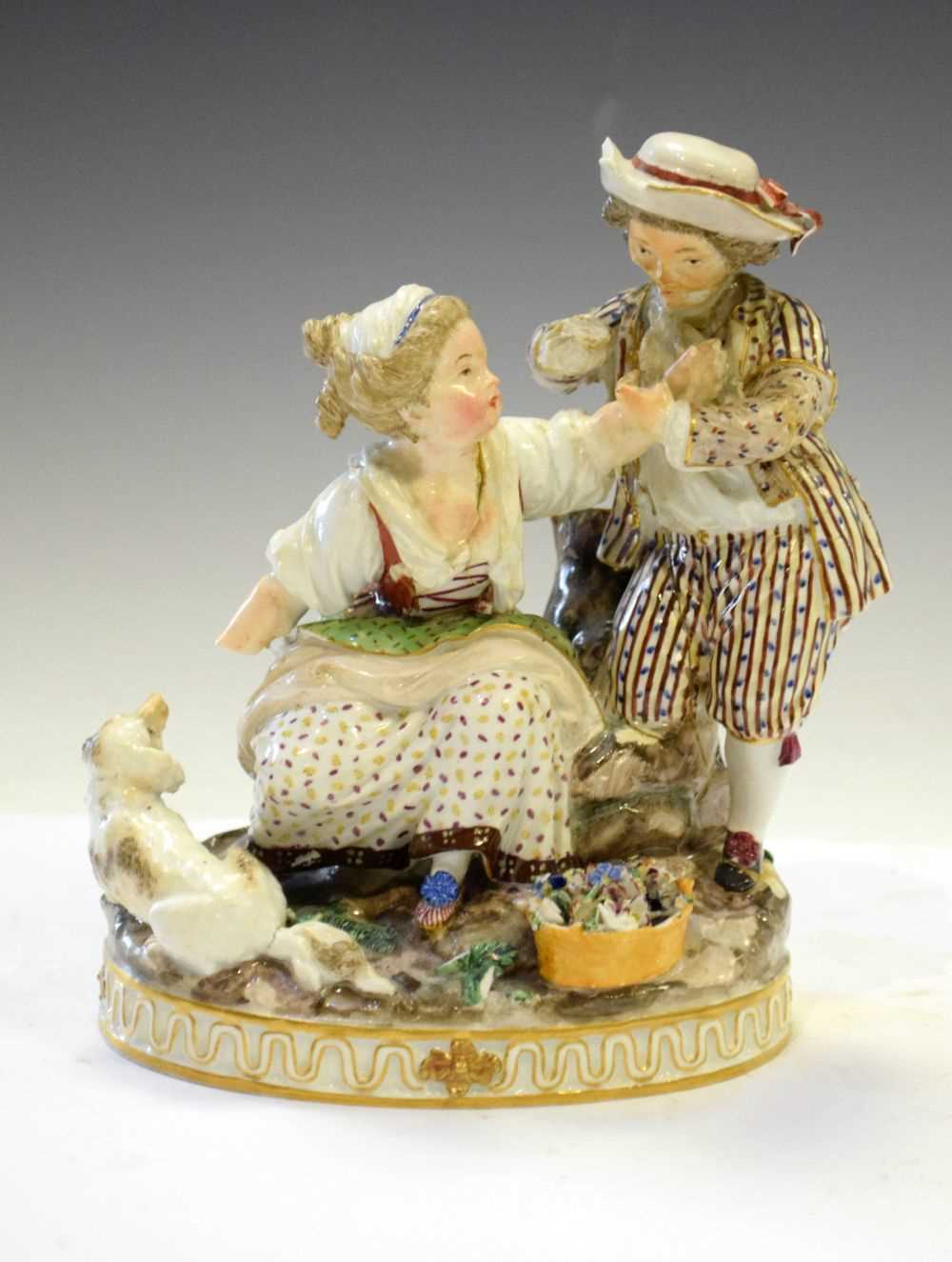 Lot 358 - Late 19th Century Meissen figure group