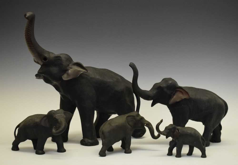Lot 248 - Group of five Japanese bronze graduated
