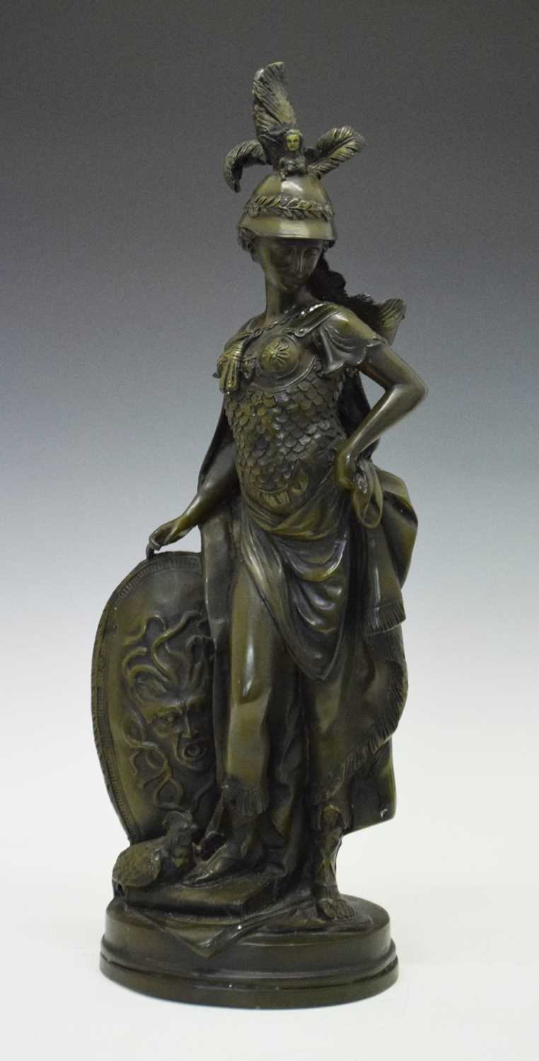 Lot 333 - Large bronze sculpture of Minerva, 20th