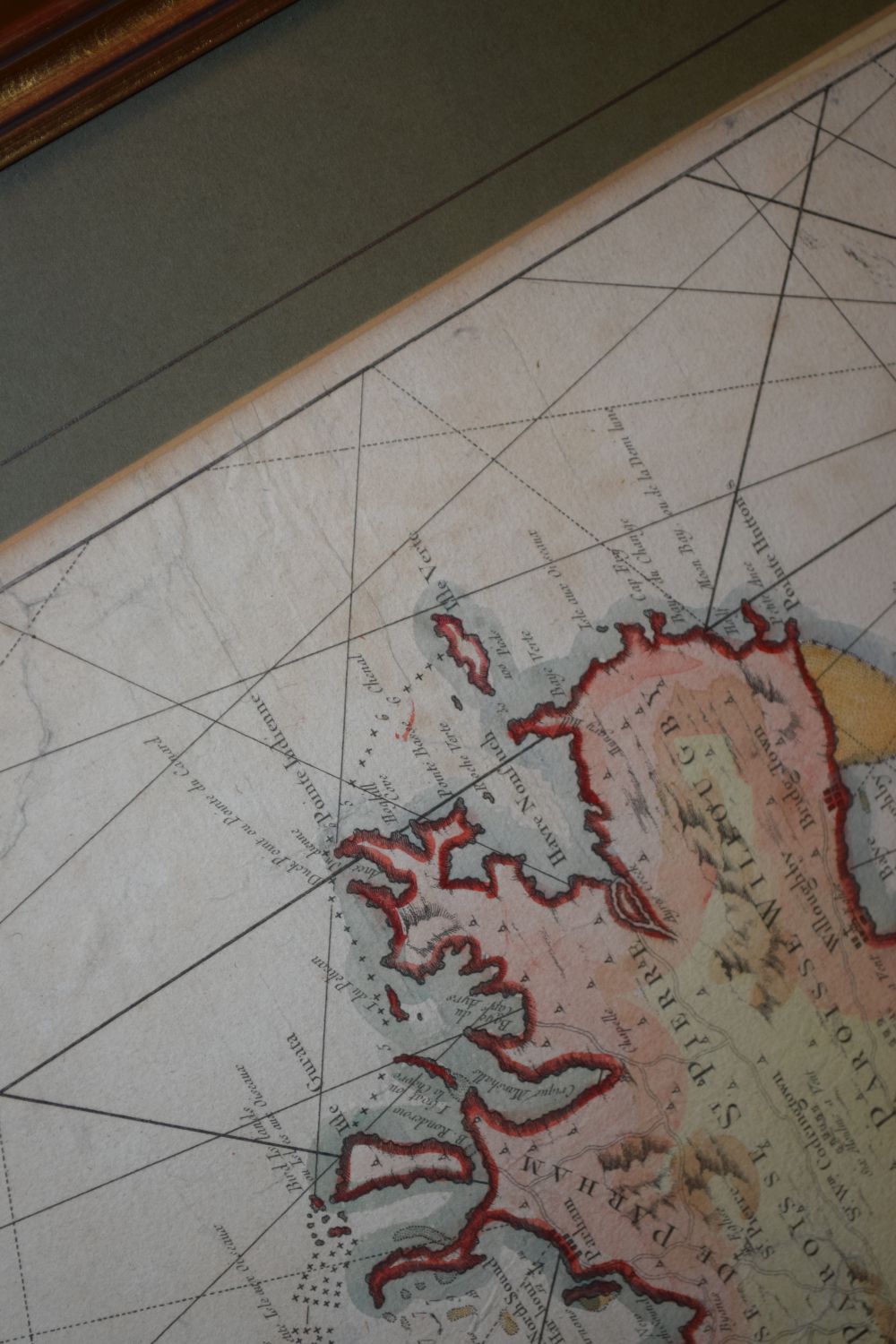 Lot 147 - 18th Century hand-coloured map of Antigua