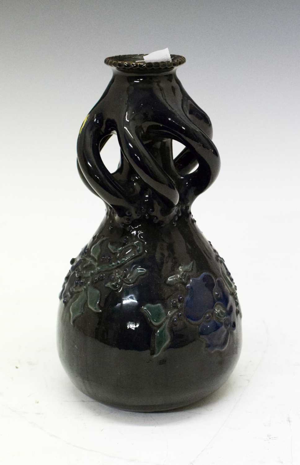 Lot 347 - Elton Ware (Clevedon) blue slipware vase