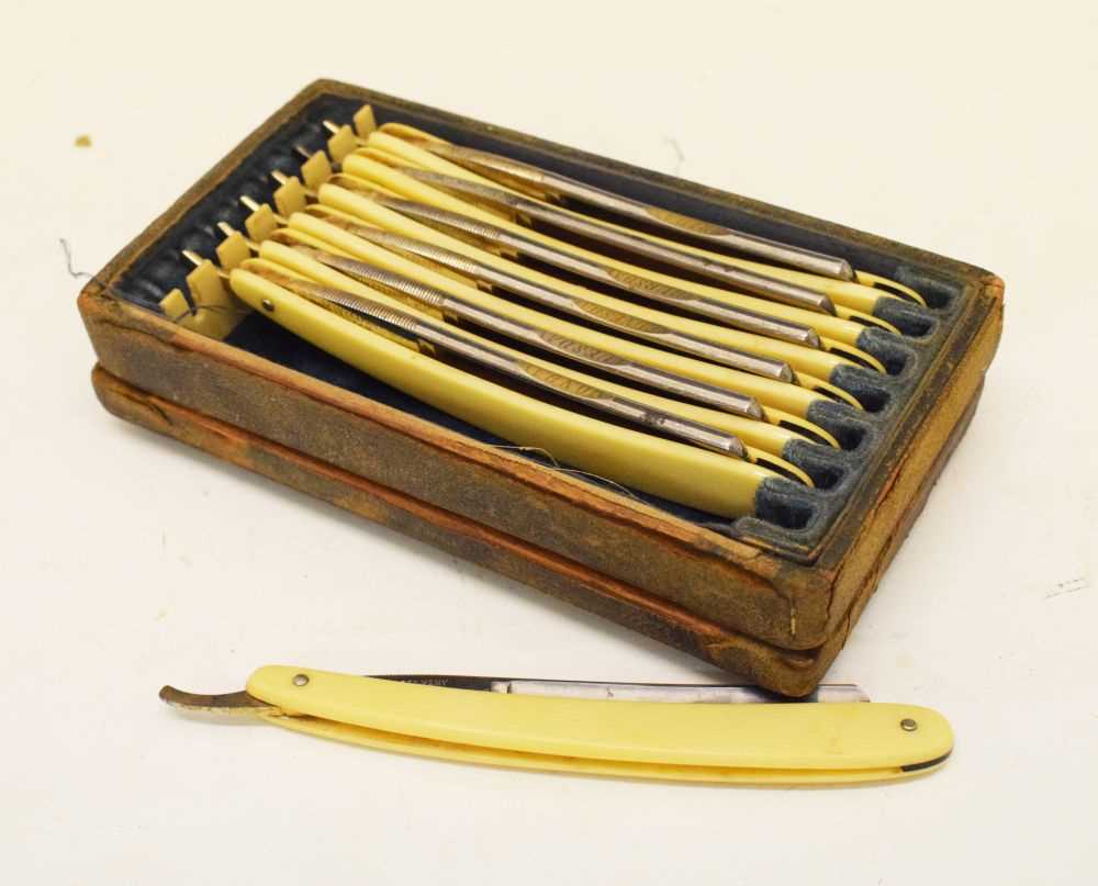 Lot 203 - Cased set of seven 'Bismarck' cut-throat