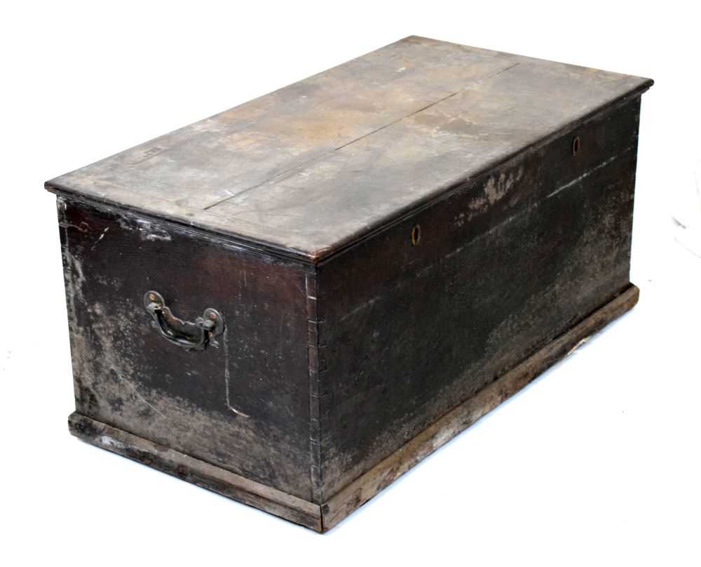Lot 572 - Large stained chest/ blanket box