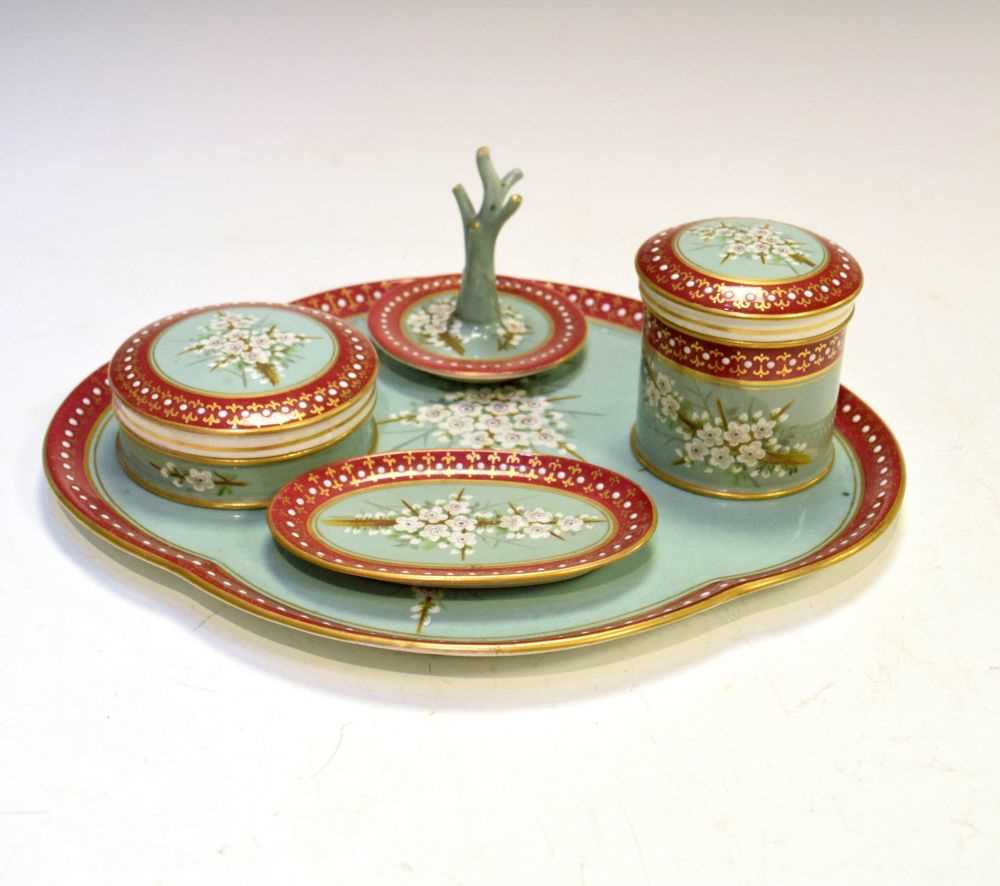 Lot 326 - Porcelain dressing table set