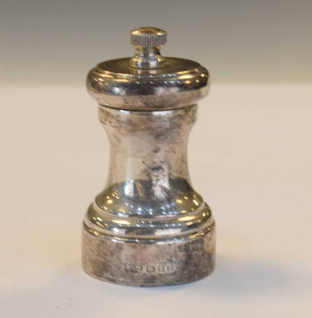 Lot 168 - Elizabeth II silver pepper grinder
