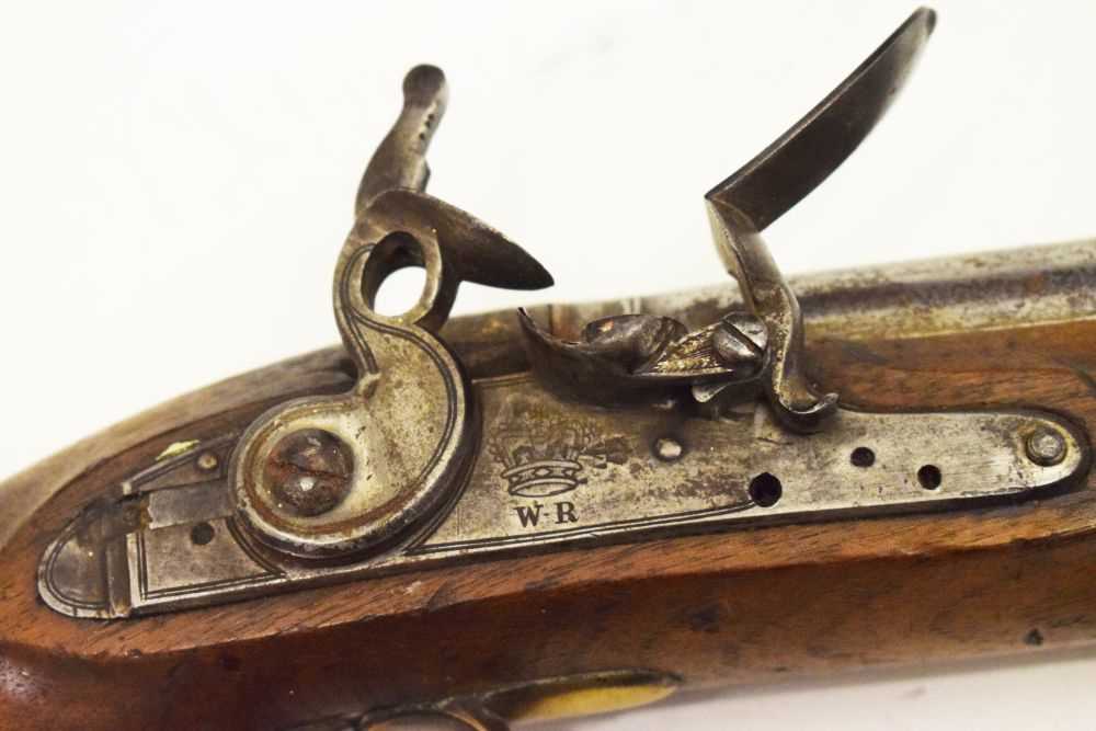 Lot 315 - Major parts of a William IV flintlock pistol