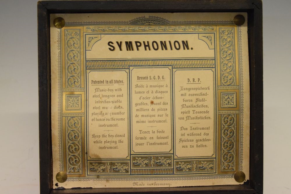 Lot 295 - 19th Century German made 'Symphonion'