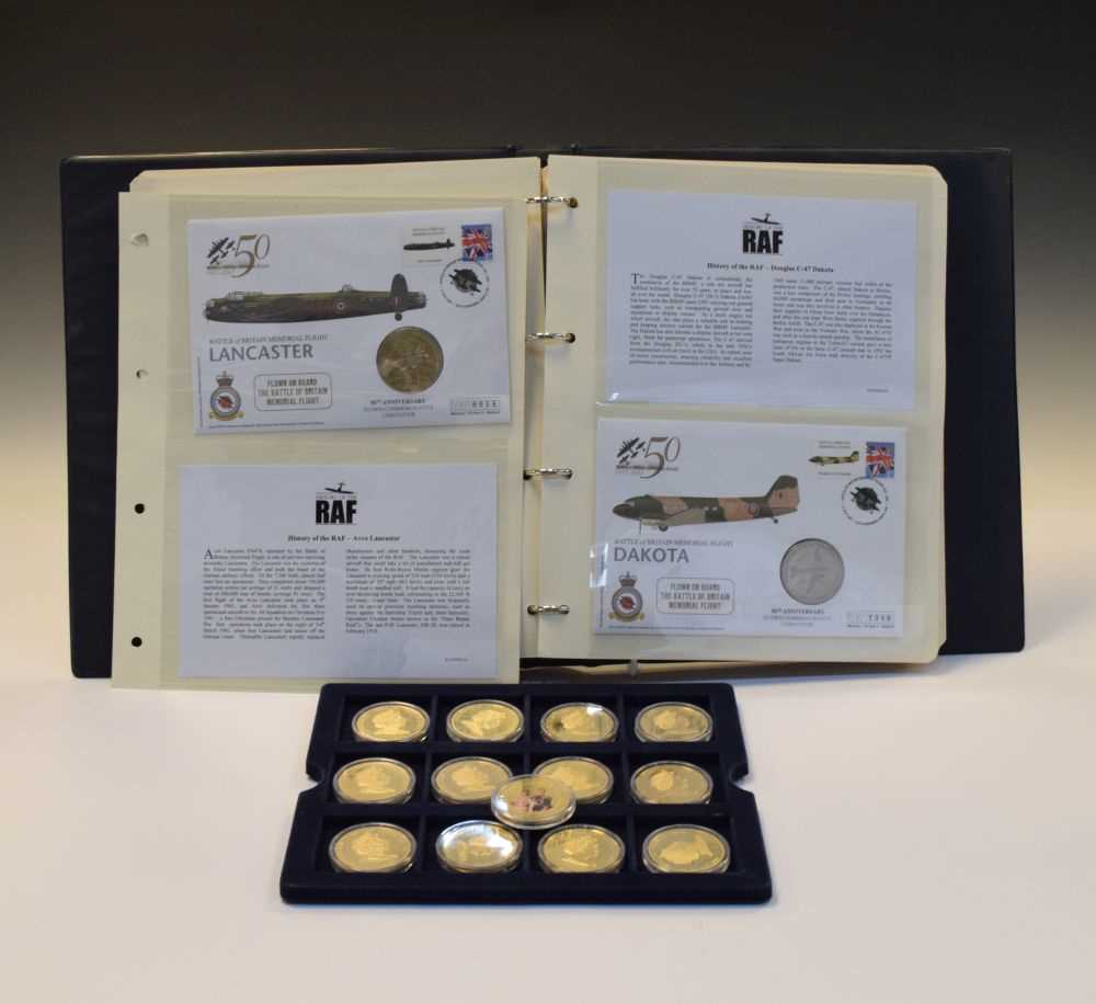 Lot 213 - Album of 'History of the RAF' numismatic
