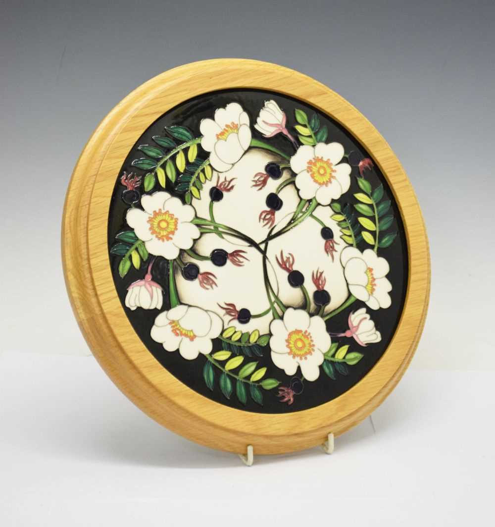 Lot 409 - Moorcroft Pottery - Circular RHS Scotch Rose