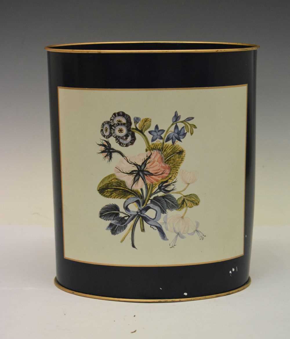 Lot 675 - Modern toleware-type wastepaper bin and