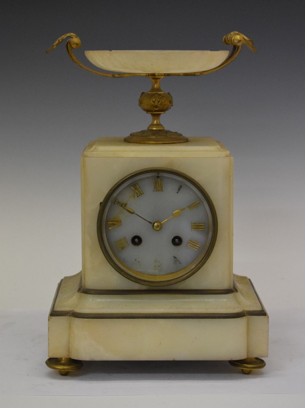 Lot 529 - Late 19th Century French alabaster clock