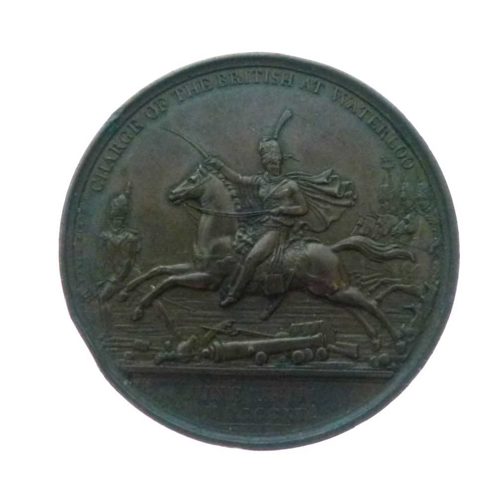 Lot 212 - Battle of Waterloo medallion 1915,