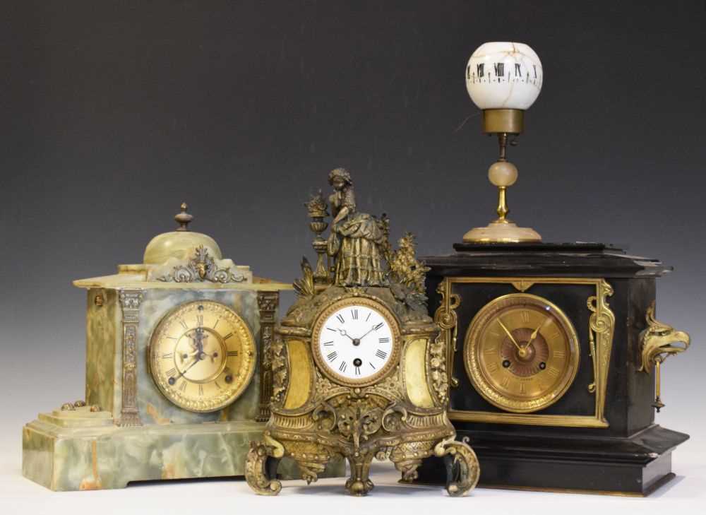Lot 535 - Four assorted clocks