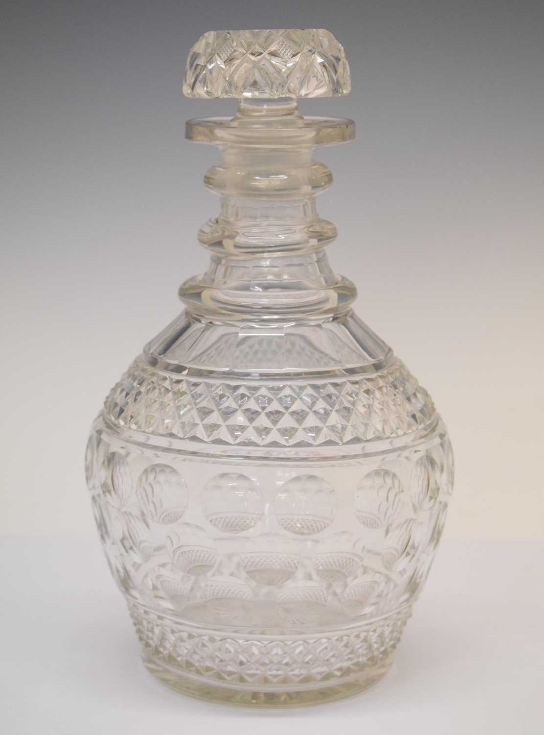 Lot 240 - Victorian cut glass decanter