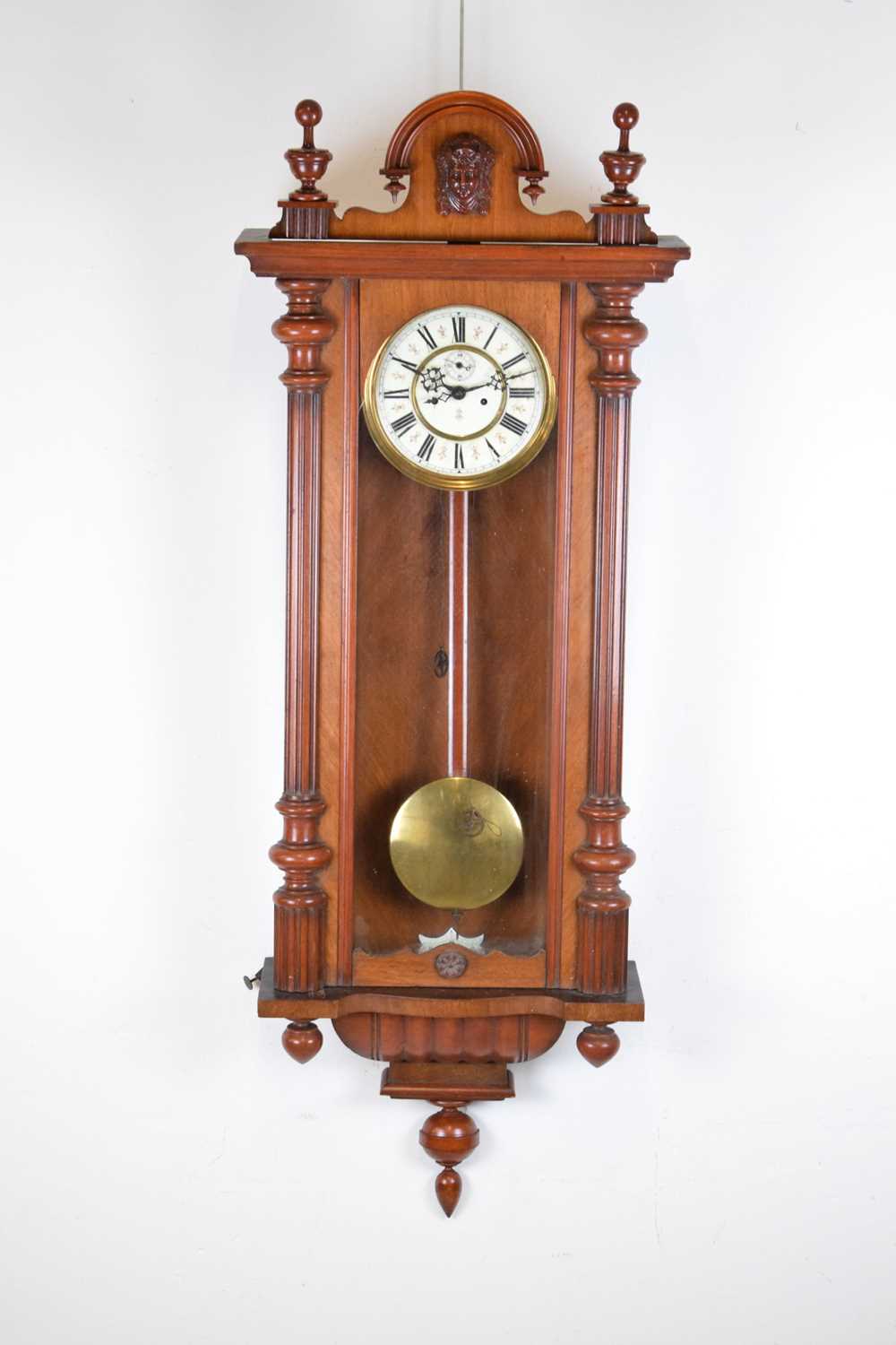 Lot 574 - Three Vienna wall clocks plus a smaller