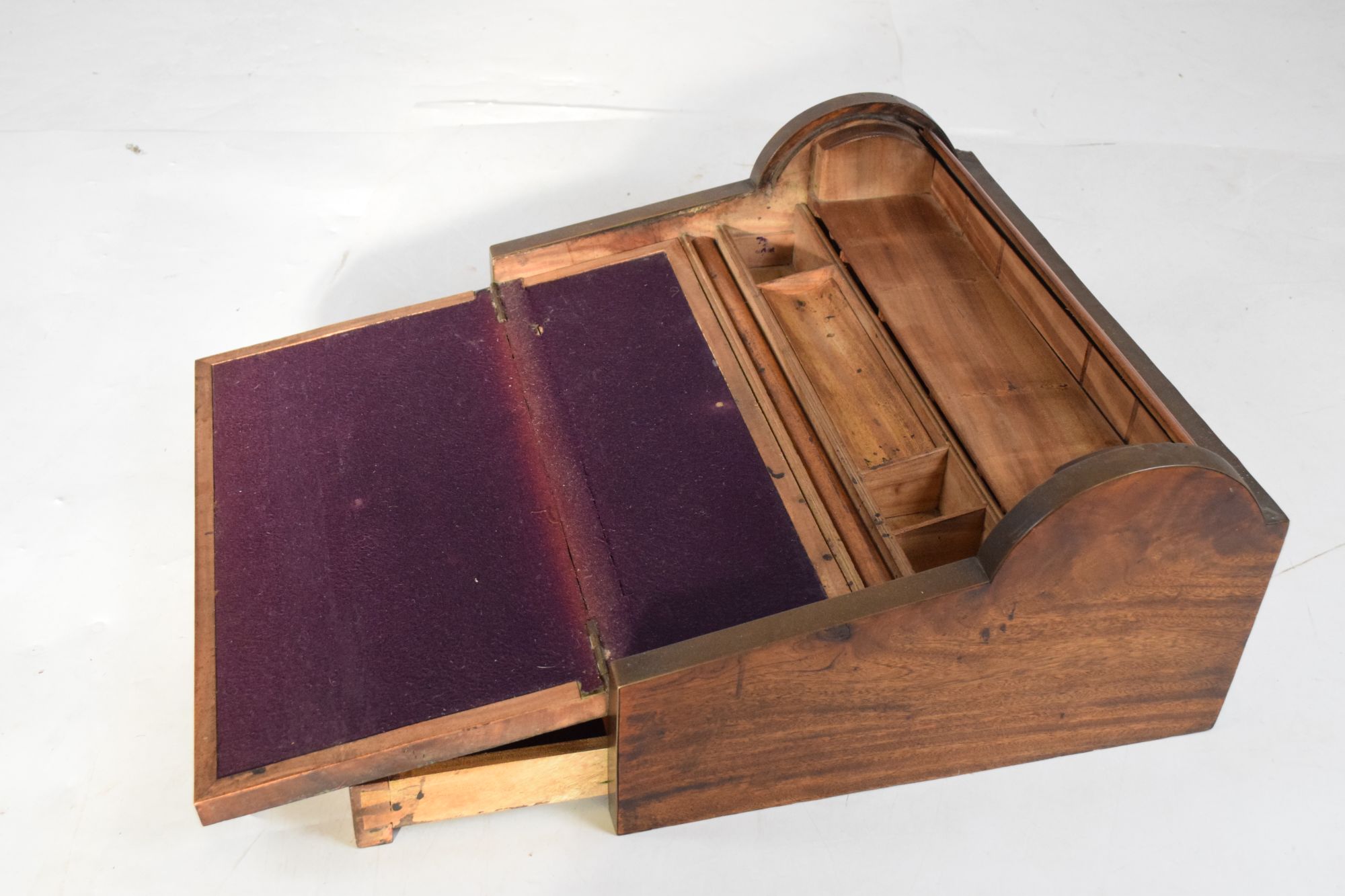 Lot 531 - Colonial tambour writing desk