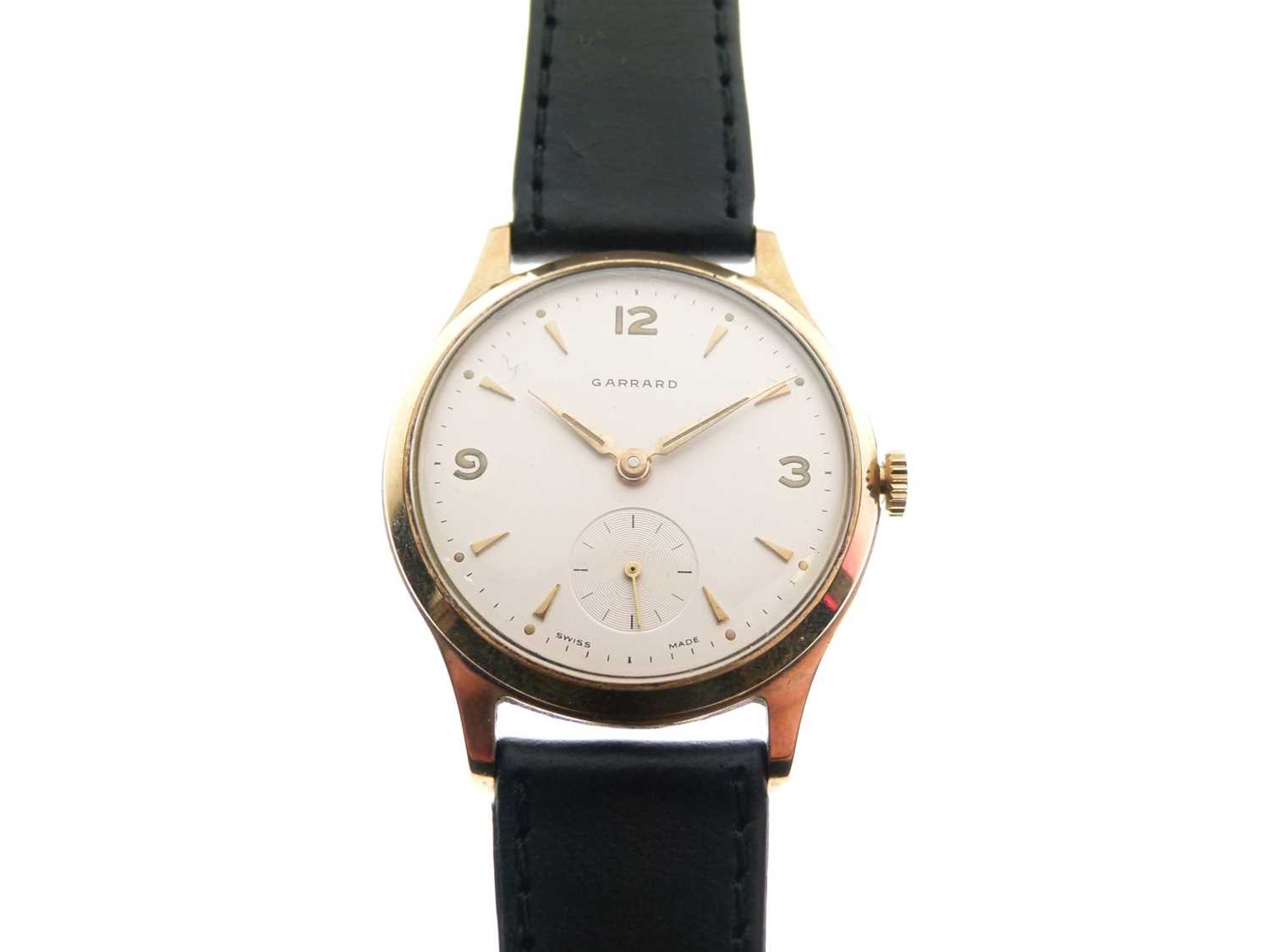 Lot 196 - Garrard - Gentleman's 9ct gold cased