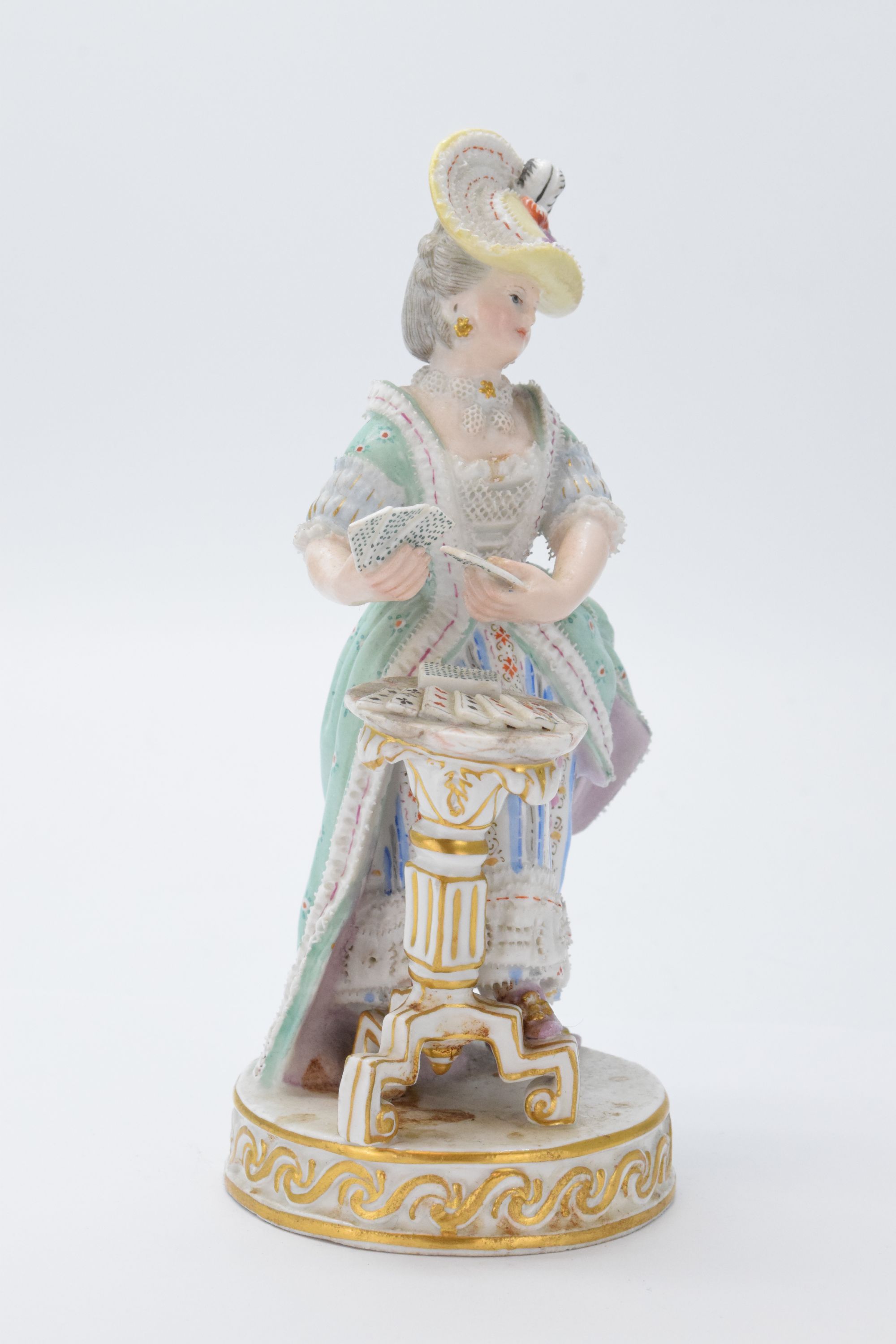 Lot 304 - Meissen female card player