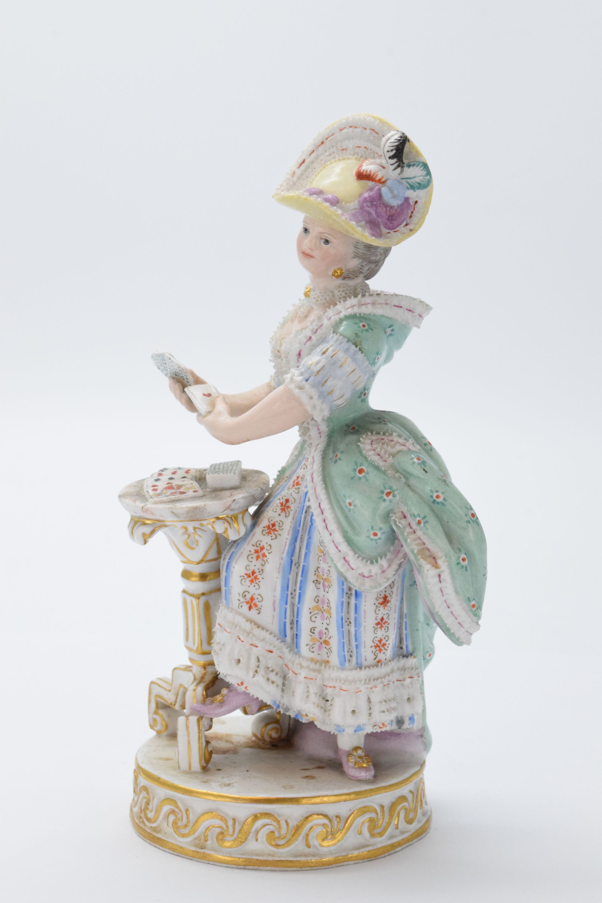 Lot 304 - Meissen female card player