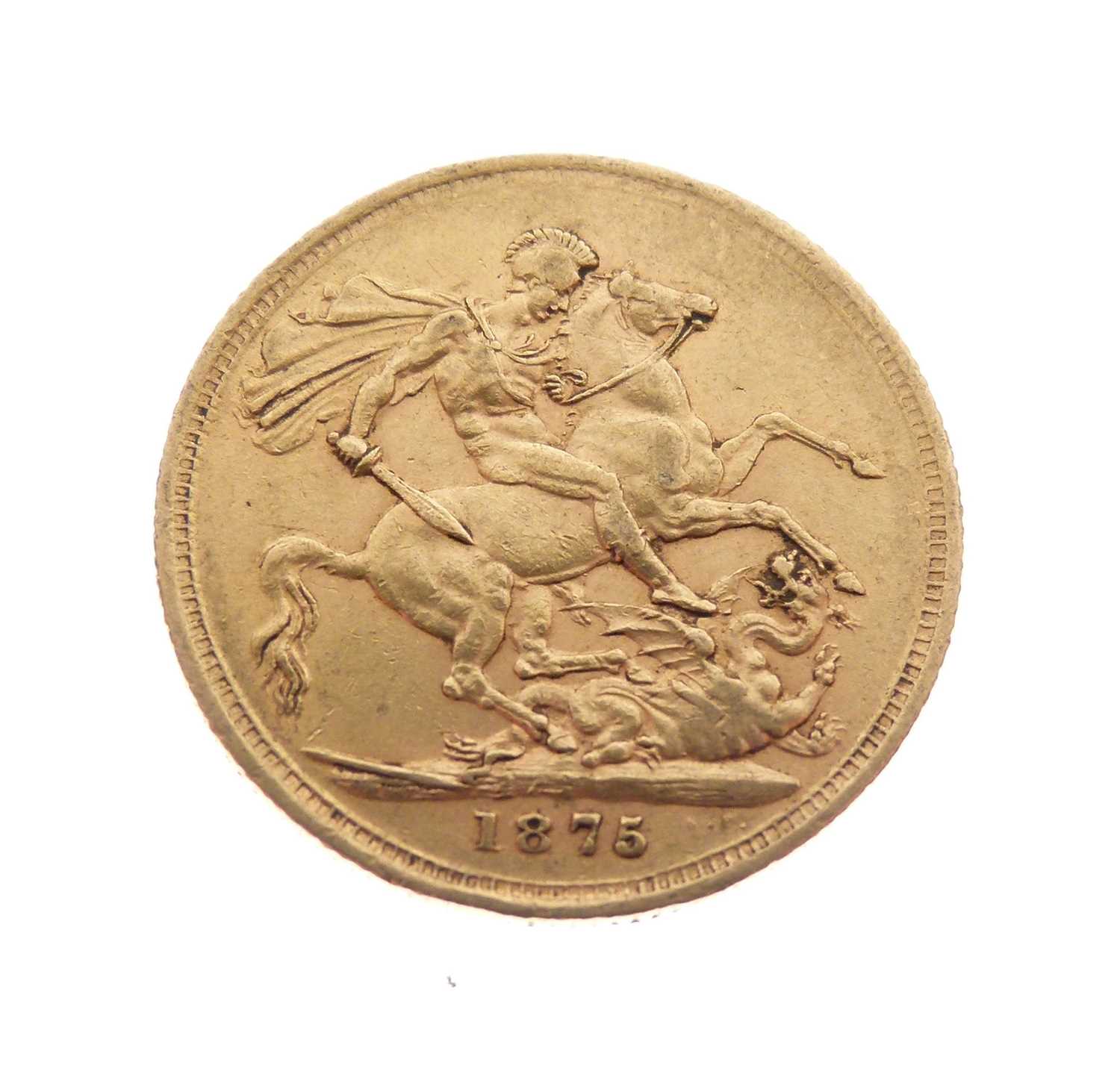 Lot 85 - Queen Victoria gold sovereign, 1875