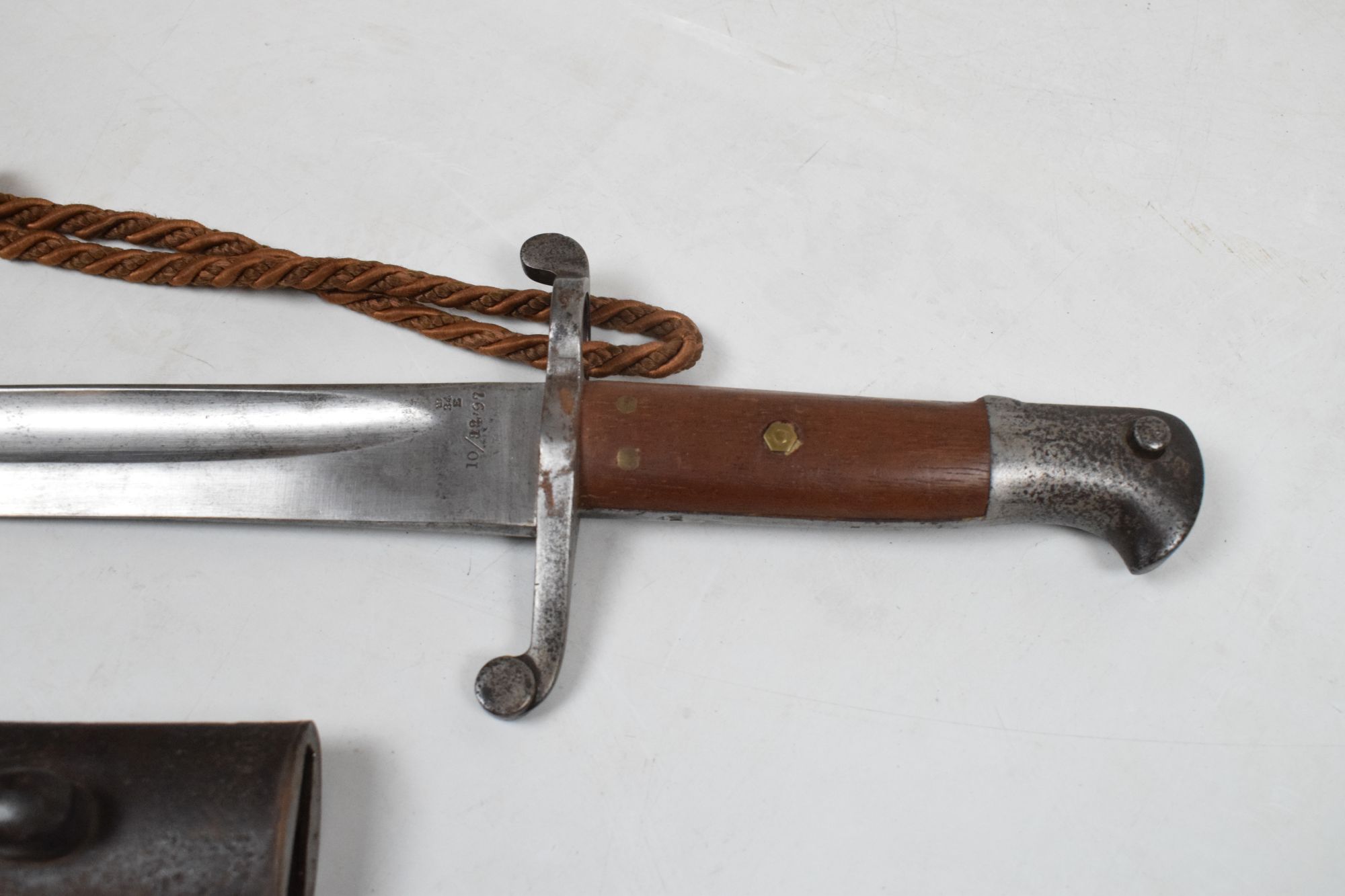 Lot 284 - English Yataghan bayonet shortened for