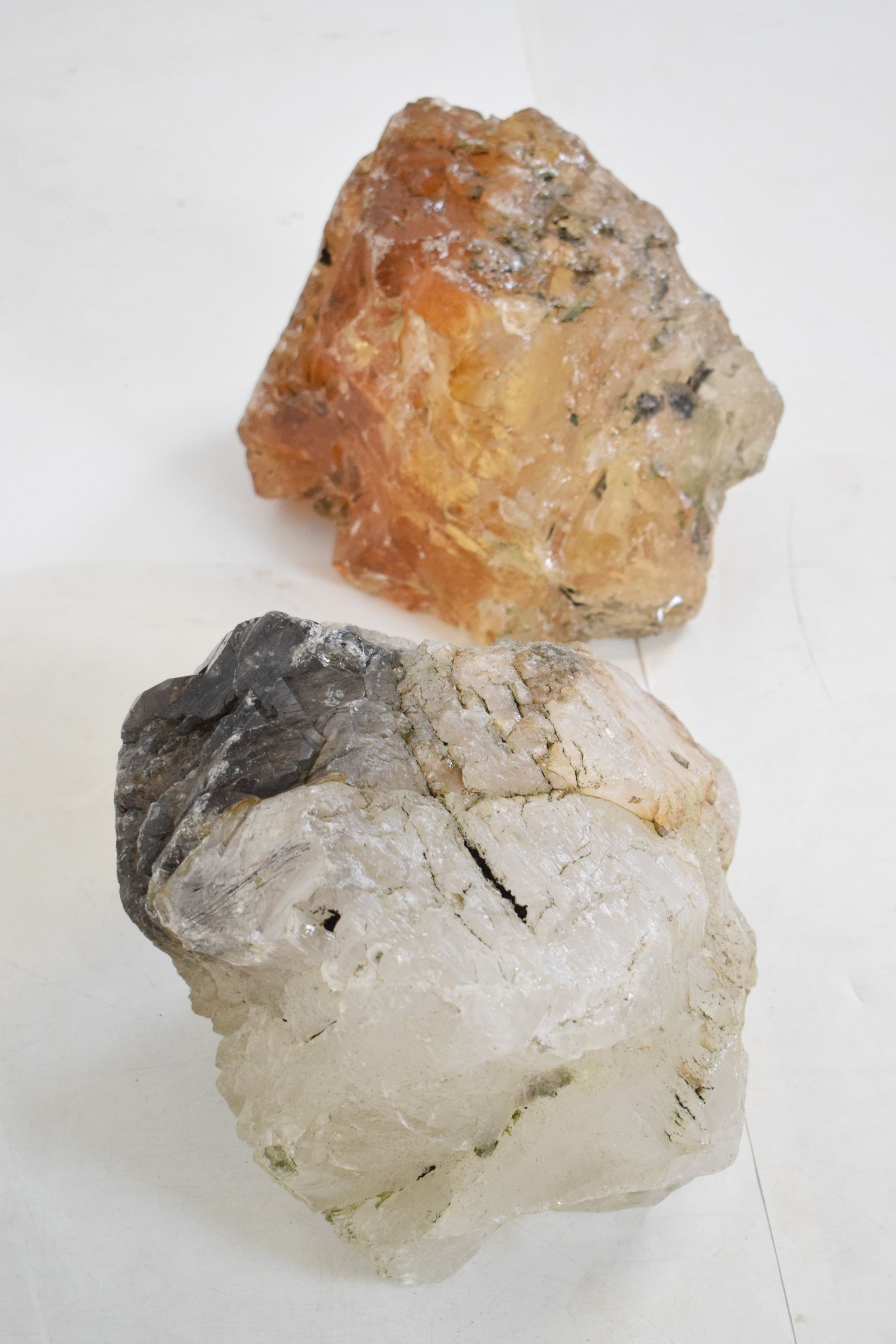 Lot 238 - Two quartz formations of African origin