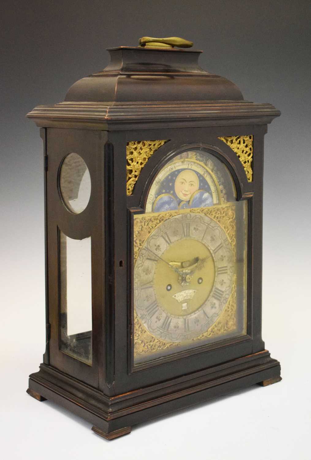 Lot 445 - A rare ebonised Dutch striking bracket clock