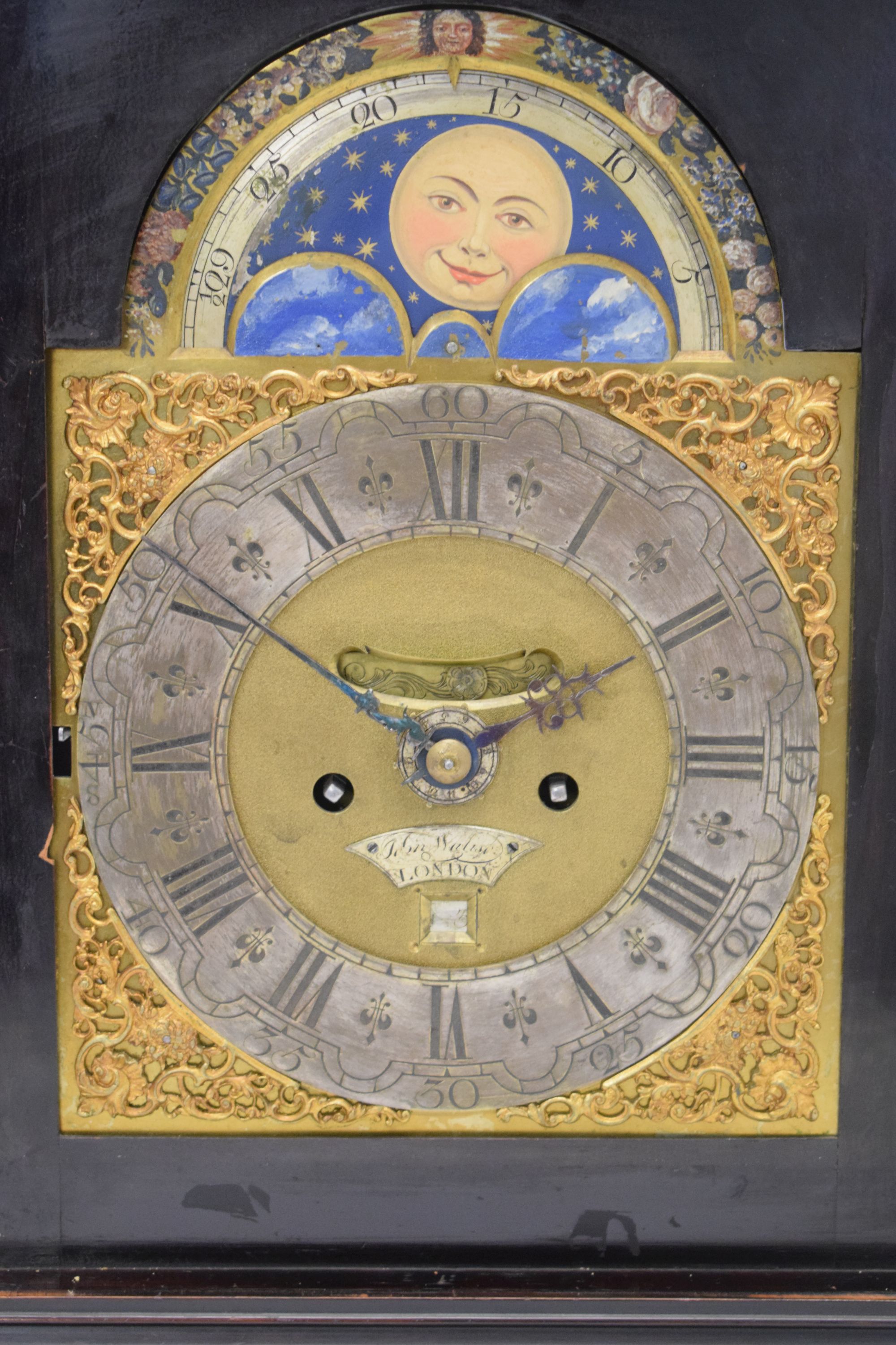 Lot 445 - A rare ebonised Dutch striking bracket clock