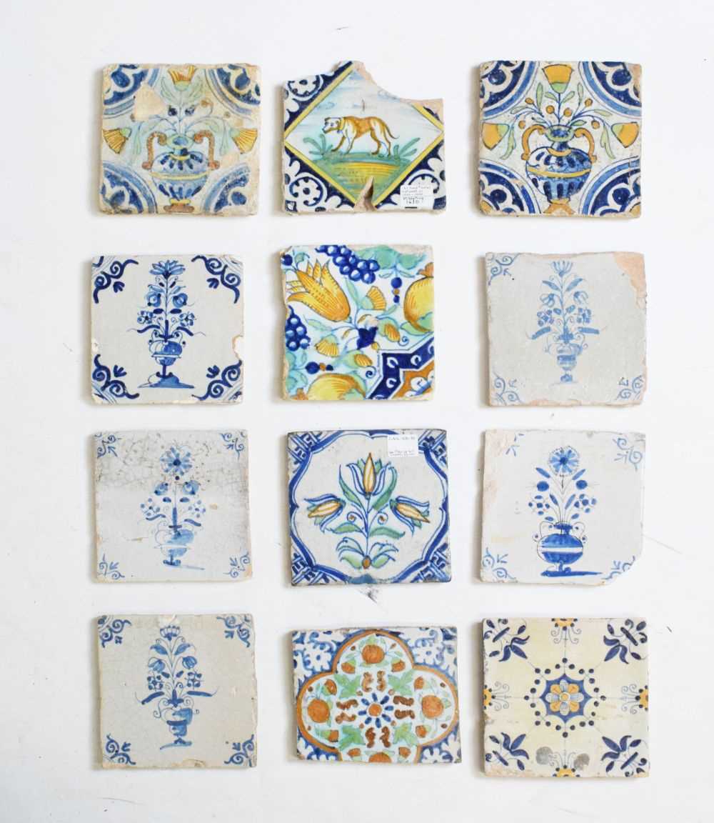 Lot 315 - Seven 17th Century Dutch Delft polychrome