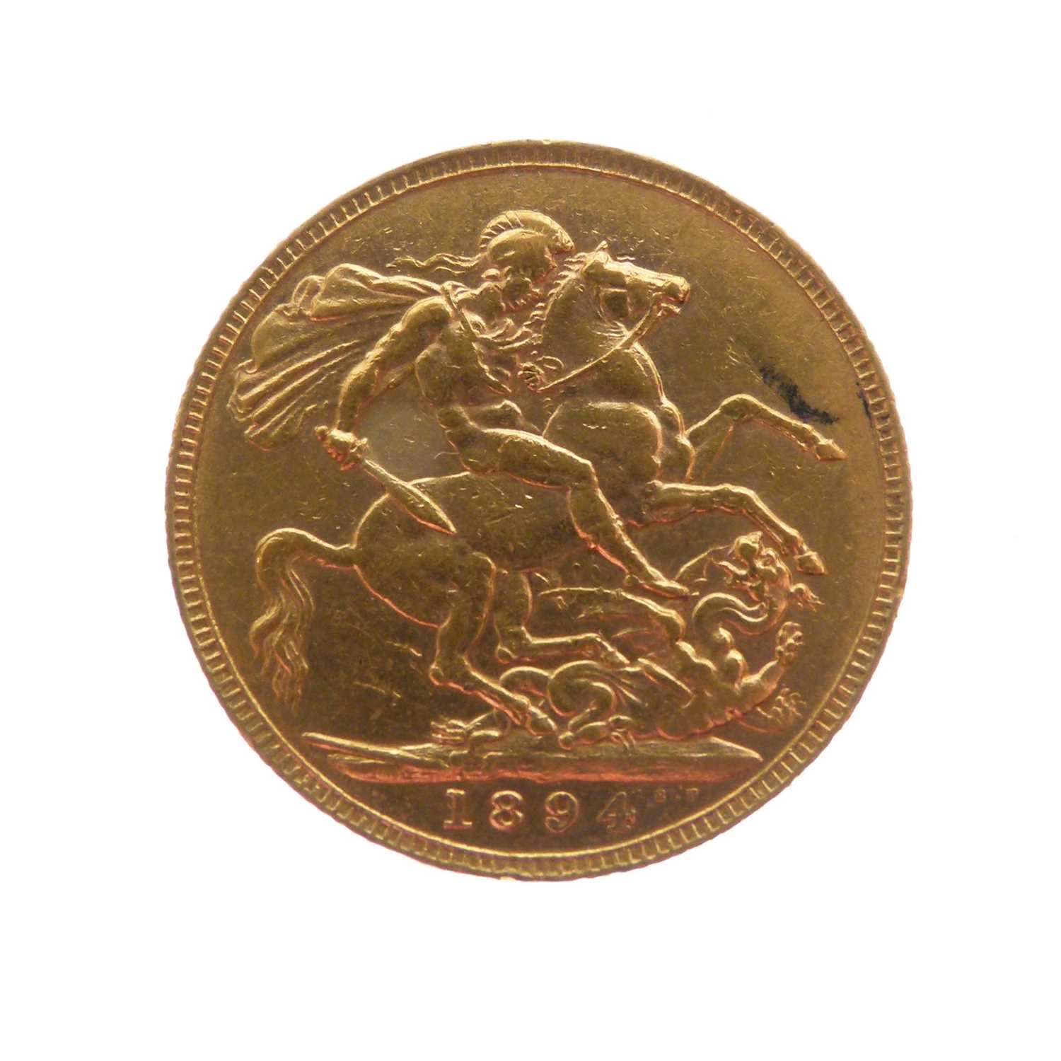 Lot 352 - Victorian gold sovereign, 1894