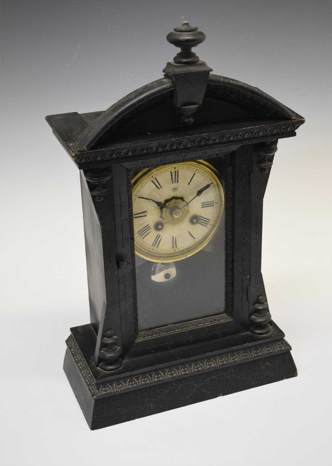 Lot 490 - Late 19th Century German ebonised mantel