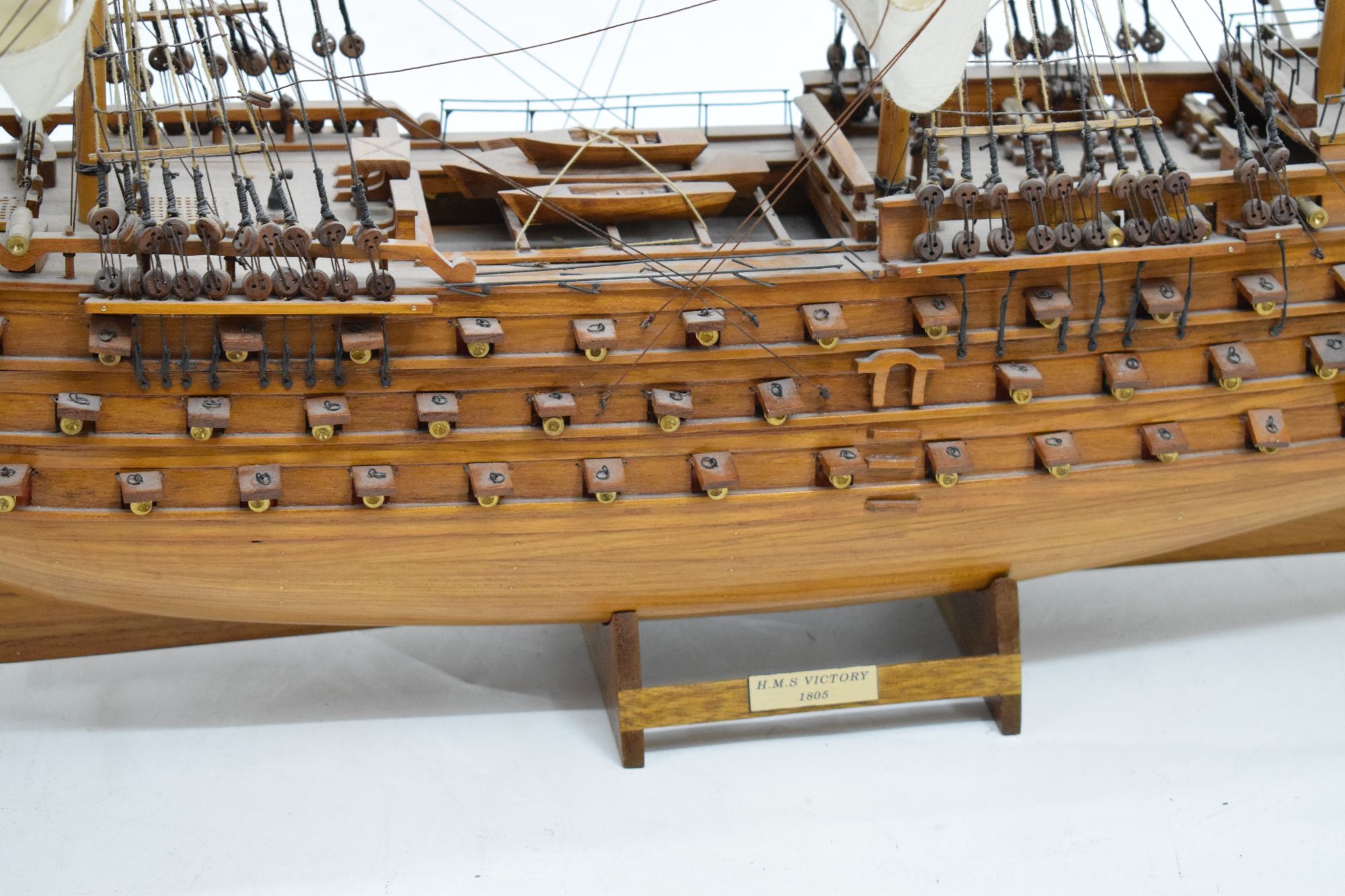 Lot 263 - HMS Victory fully-rigged wooden model