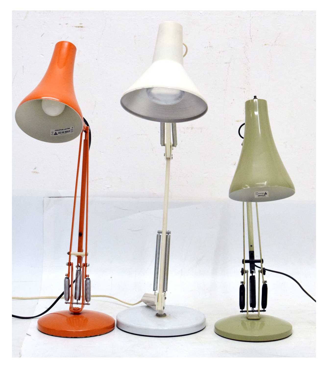 Lot 492 - Three anglepoise lamps