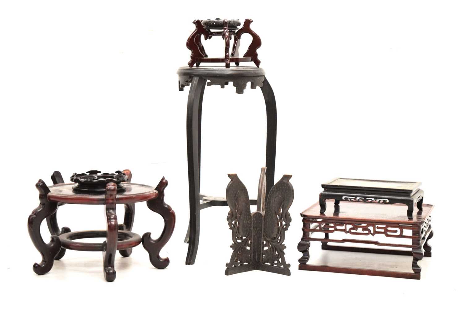 Lot 412 - Quantity of Chinese stands, etc