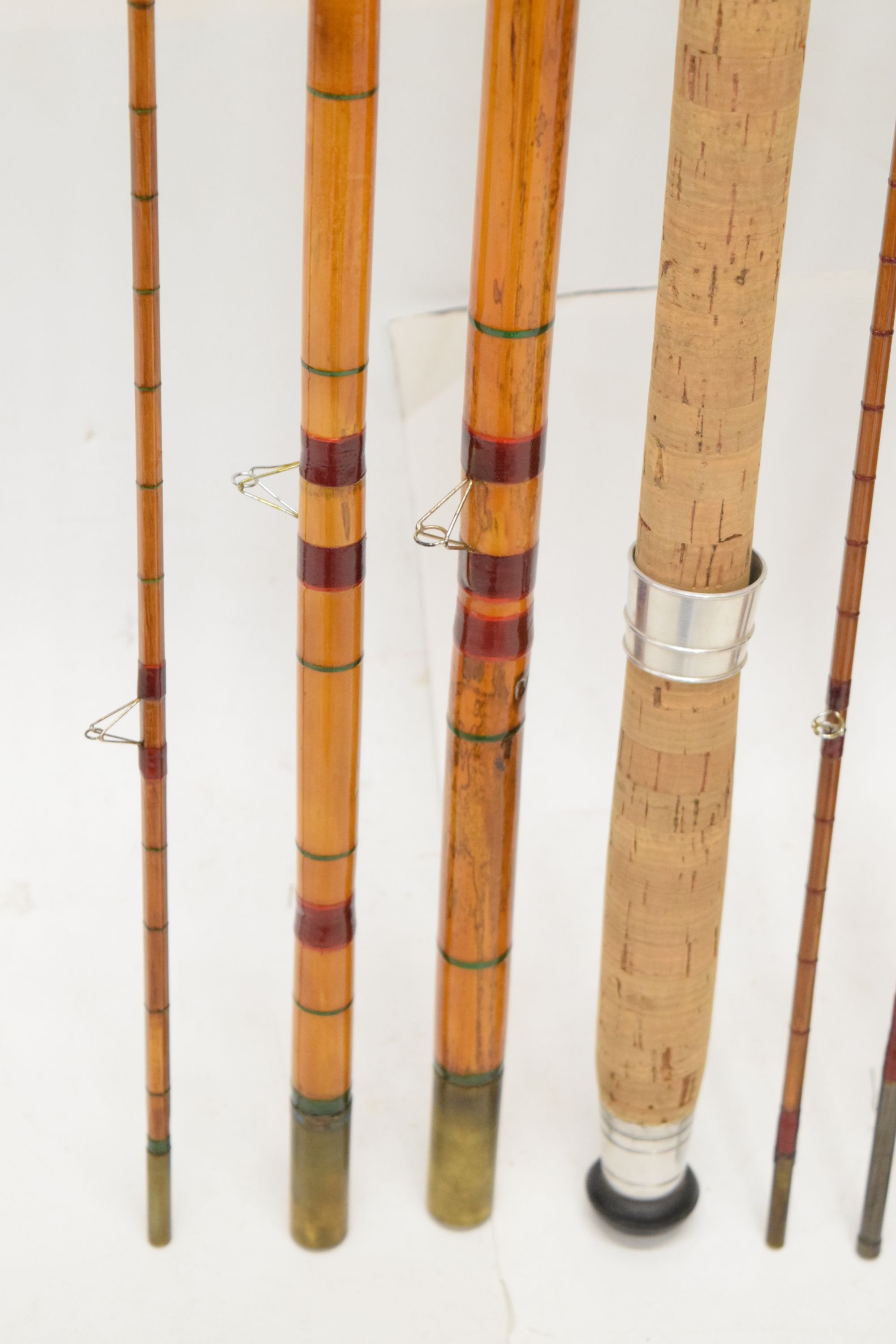 Lot 360 - Eight split cane and other fishing rods