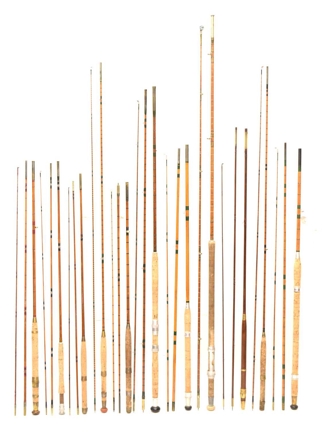 Lot 250 - Eleven split cane and other fishing rods by