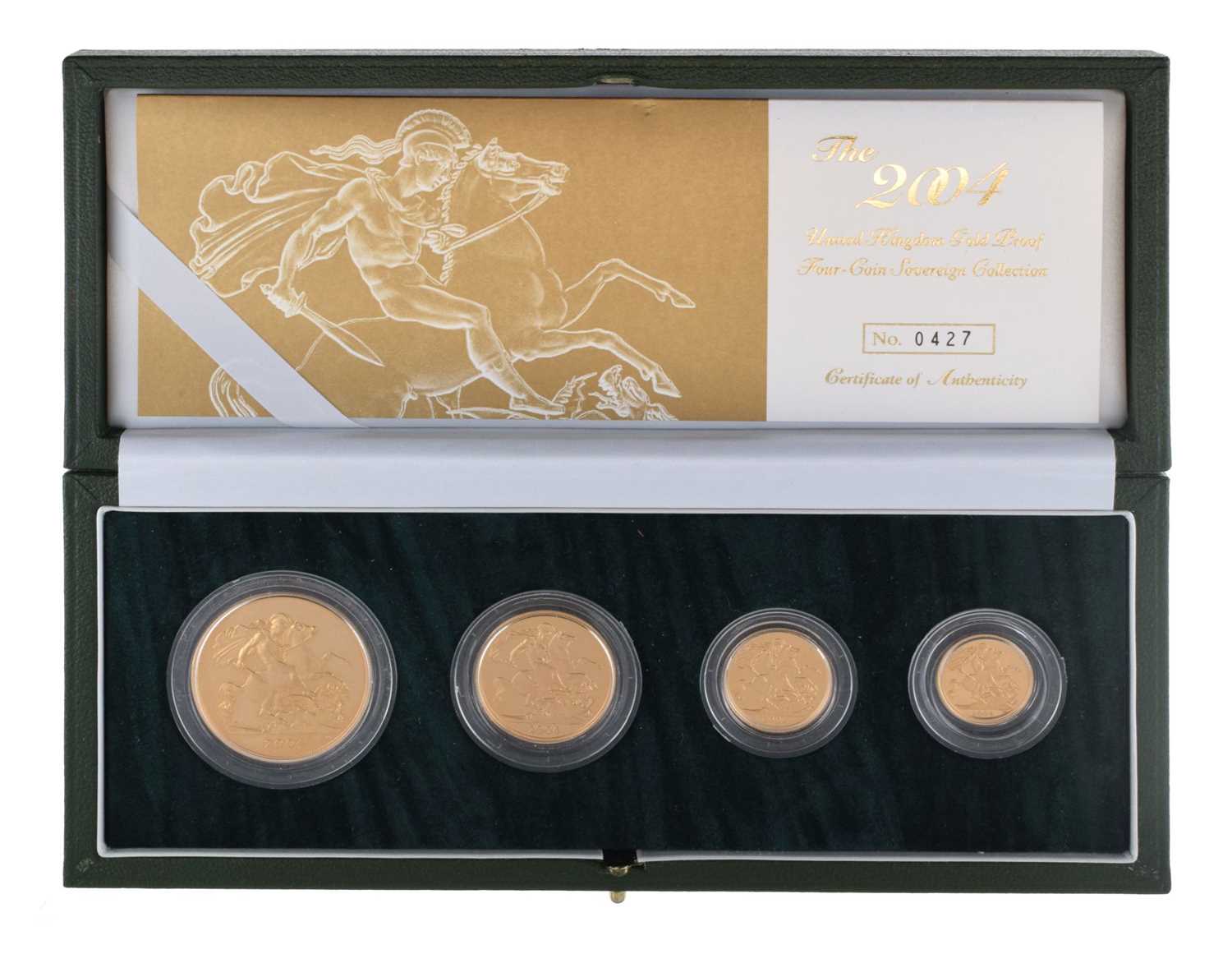 Lot 156 - Royal Mint Gold Proof four-coin Sovereign