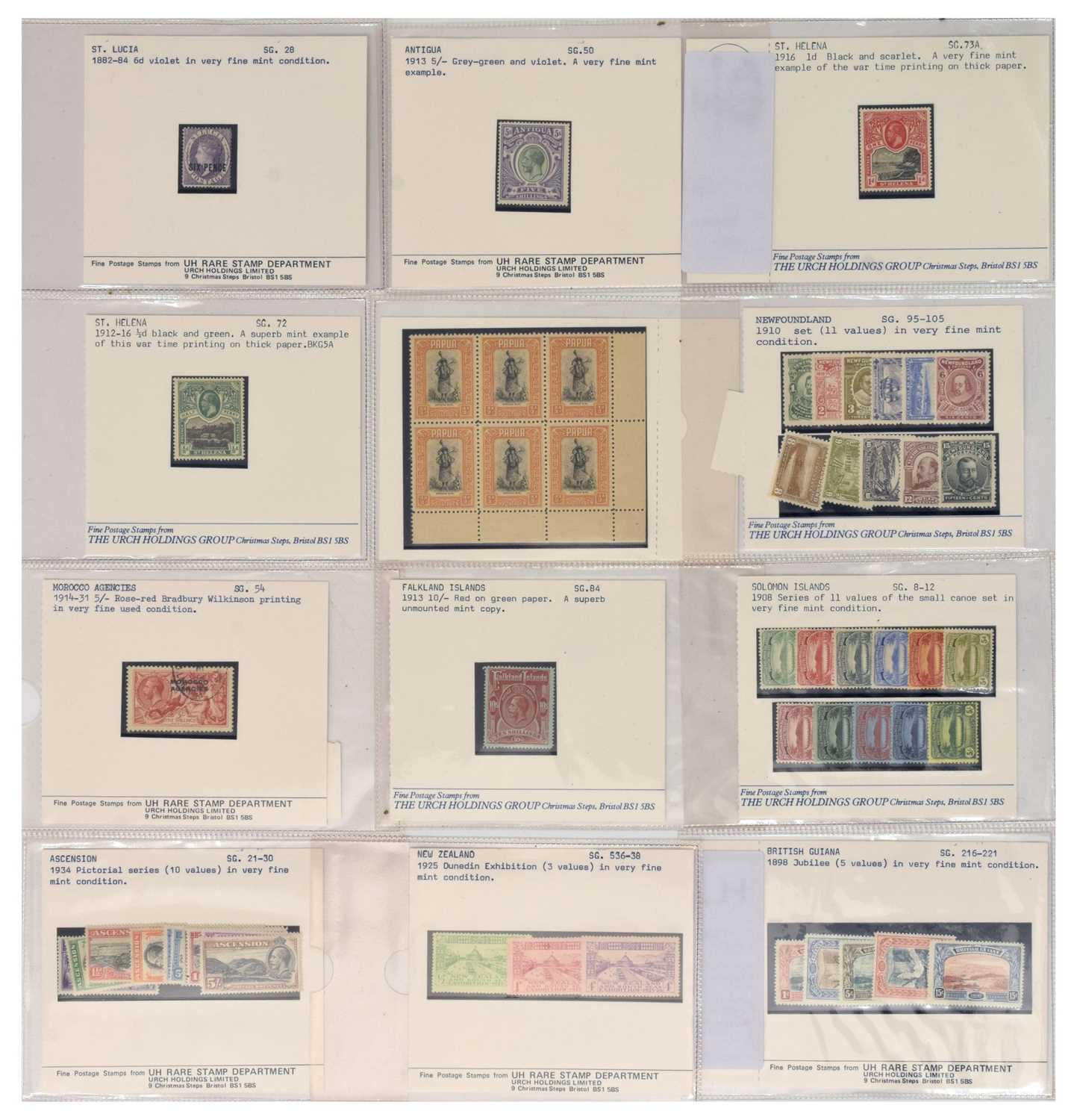 Lot 196 - Twelve mainly mint stamp groups and singles