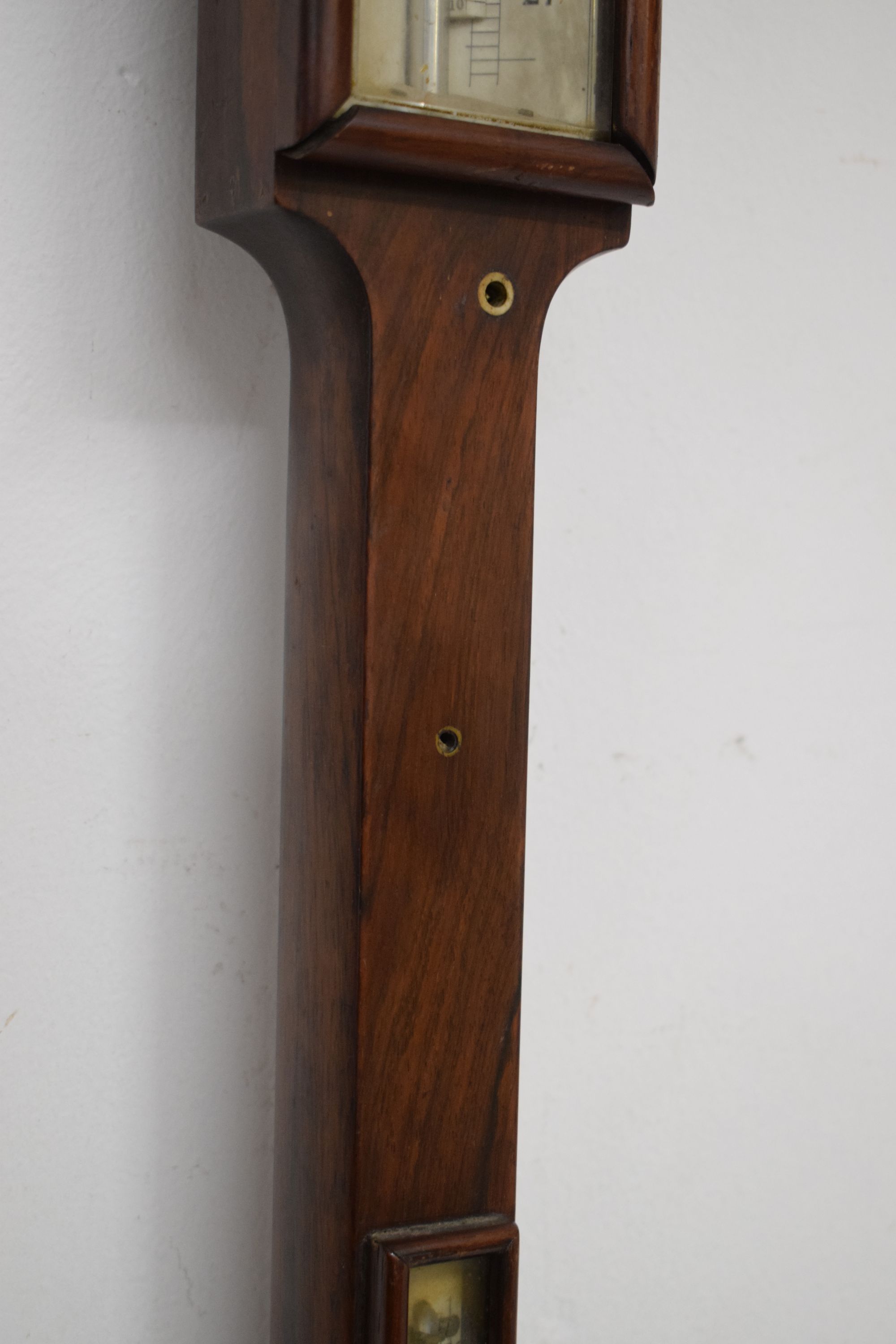 Lot 639 - Victorian rosewood marine stick barometer