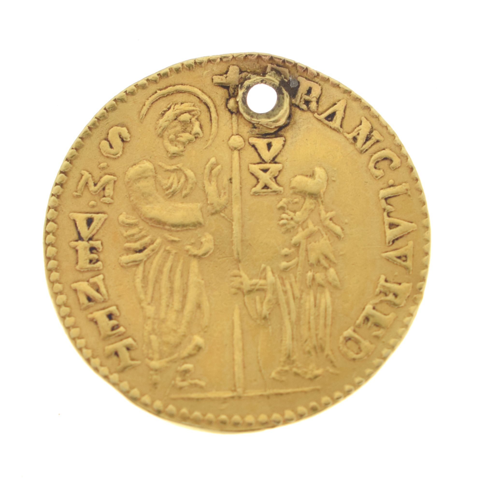 Lot 239 - Pierced coin - Venetian gold one Zecchino