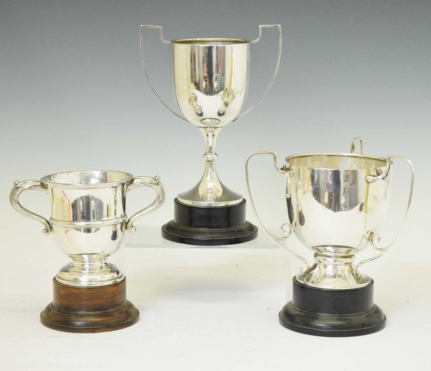 Lot 120 - Three George V silver presentation cups