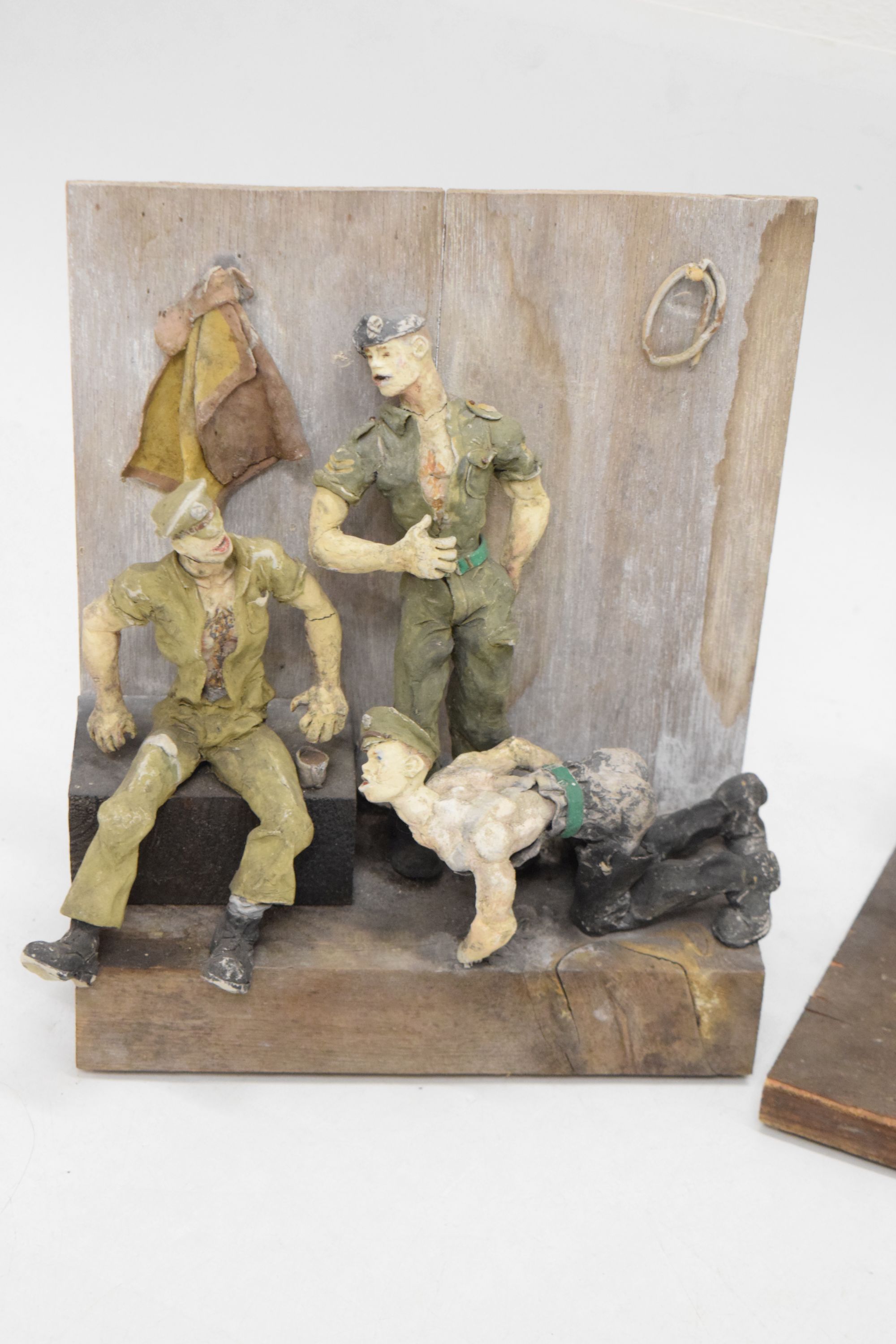 Lot 462 - Three Second World War themed clay figural