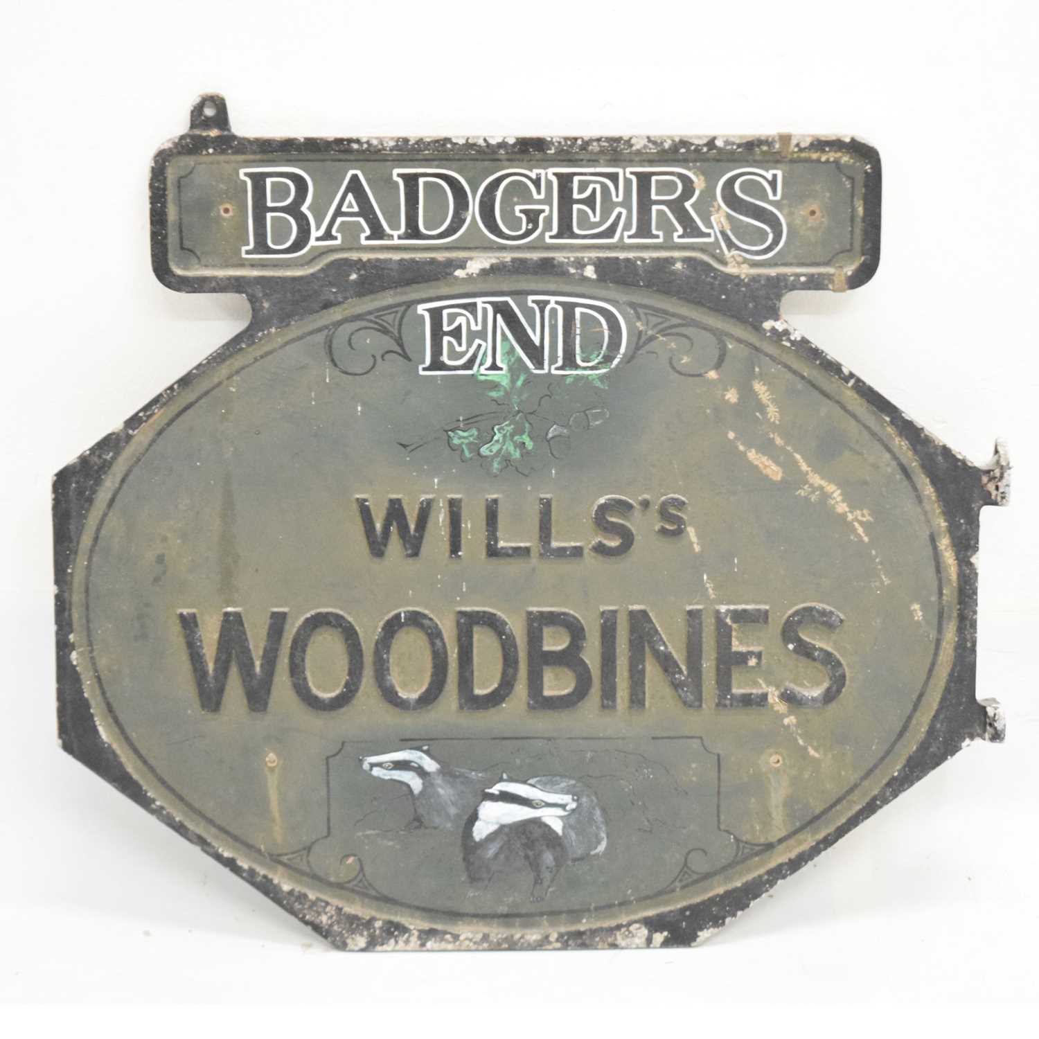 Lot 405 - Large cast iron 'Badgers End Will's Woodbine'