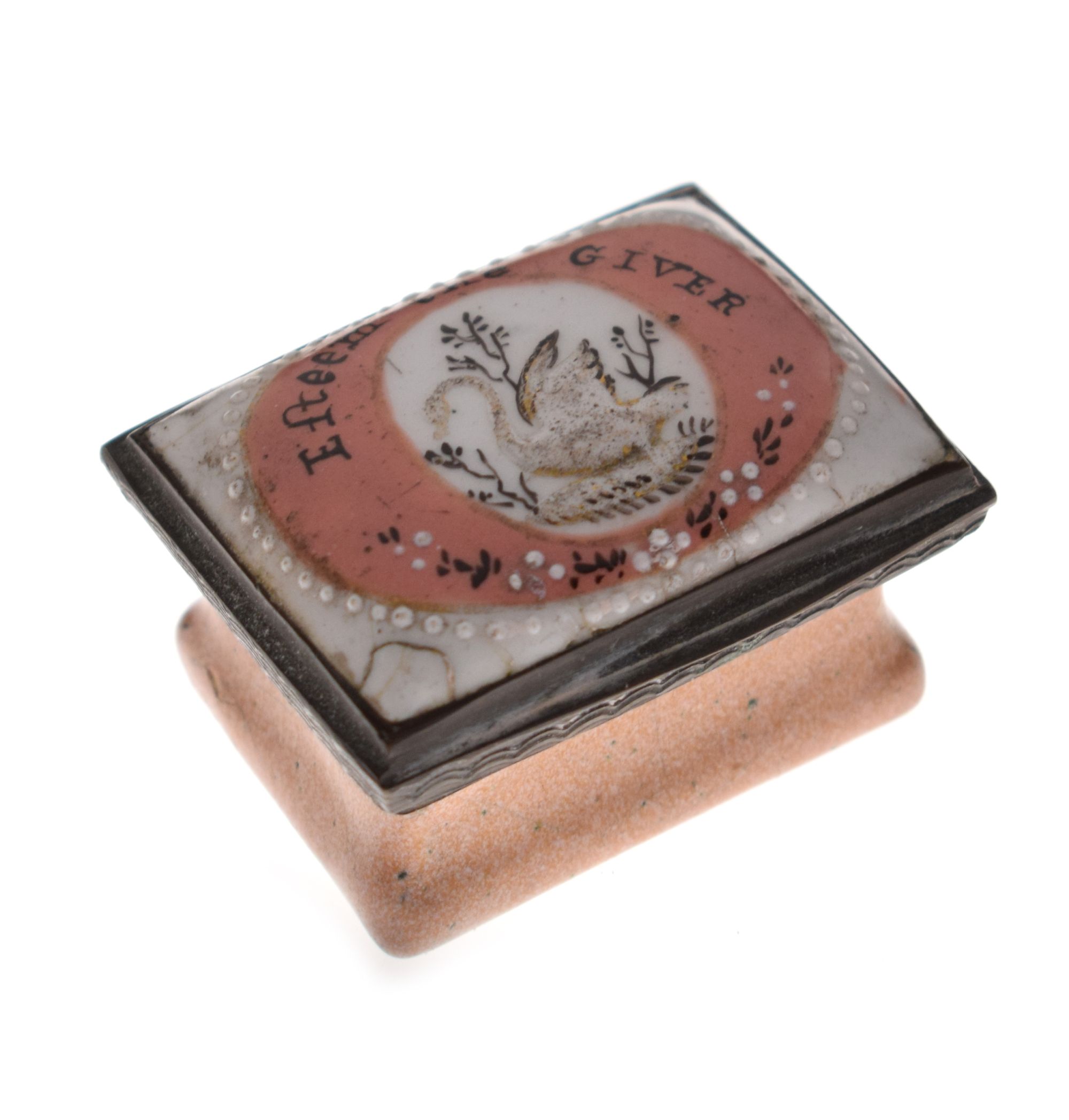 Lot 315 - Georgian enamel patch box,