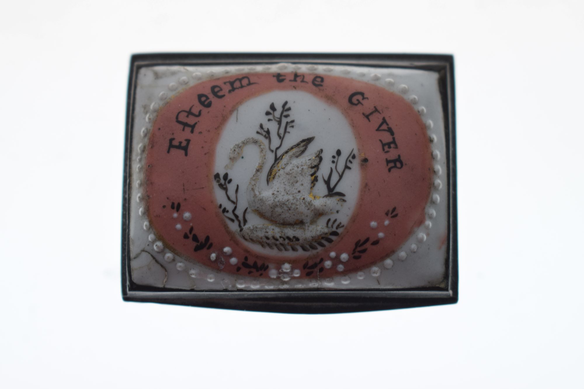Lot 315 - Georgian enamel patch box,