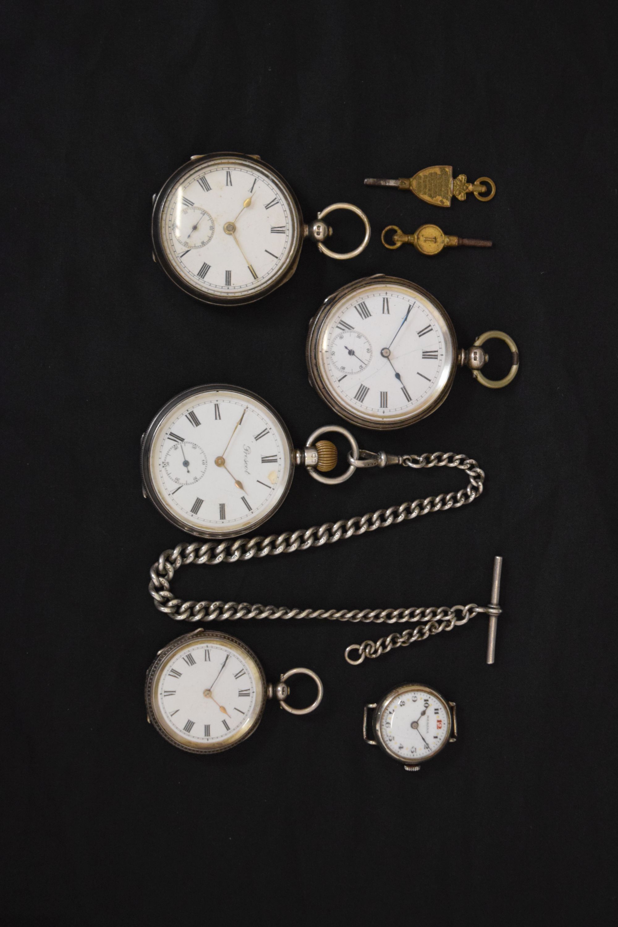 Lot 134 - Edwardian Prescot silver cased pocket watch