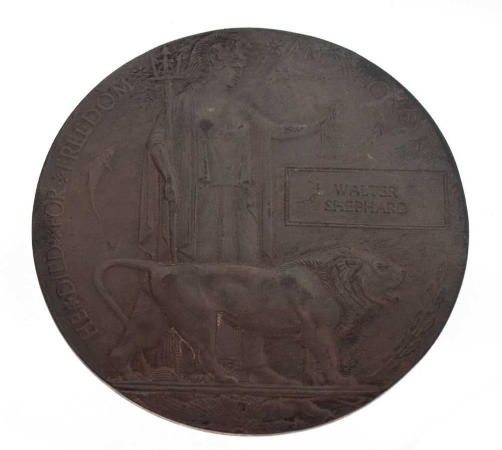Lot 183 - First World War Death Plaque