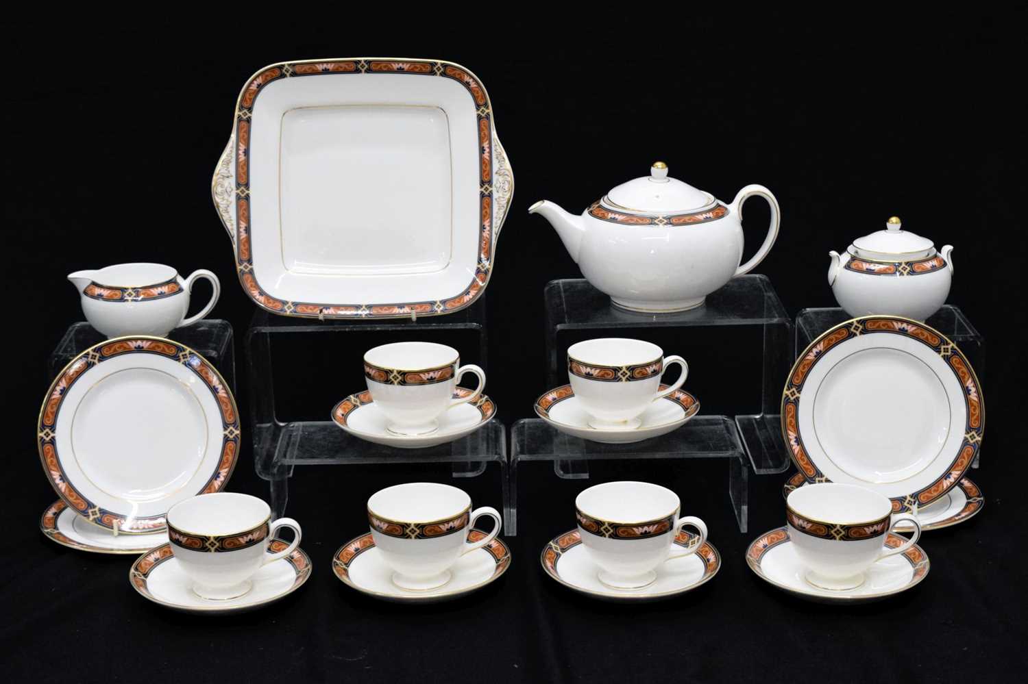 Lot 337 - Wedgwood Chippendale pattern part tea
