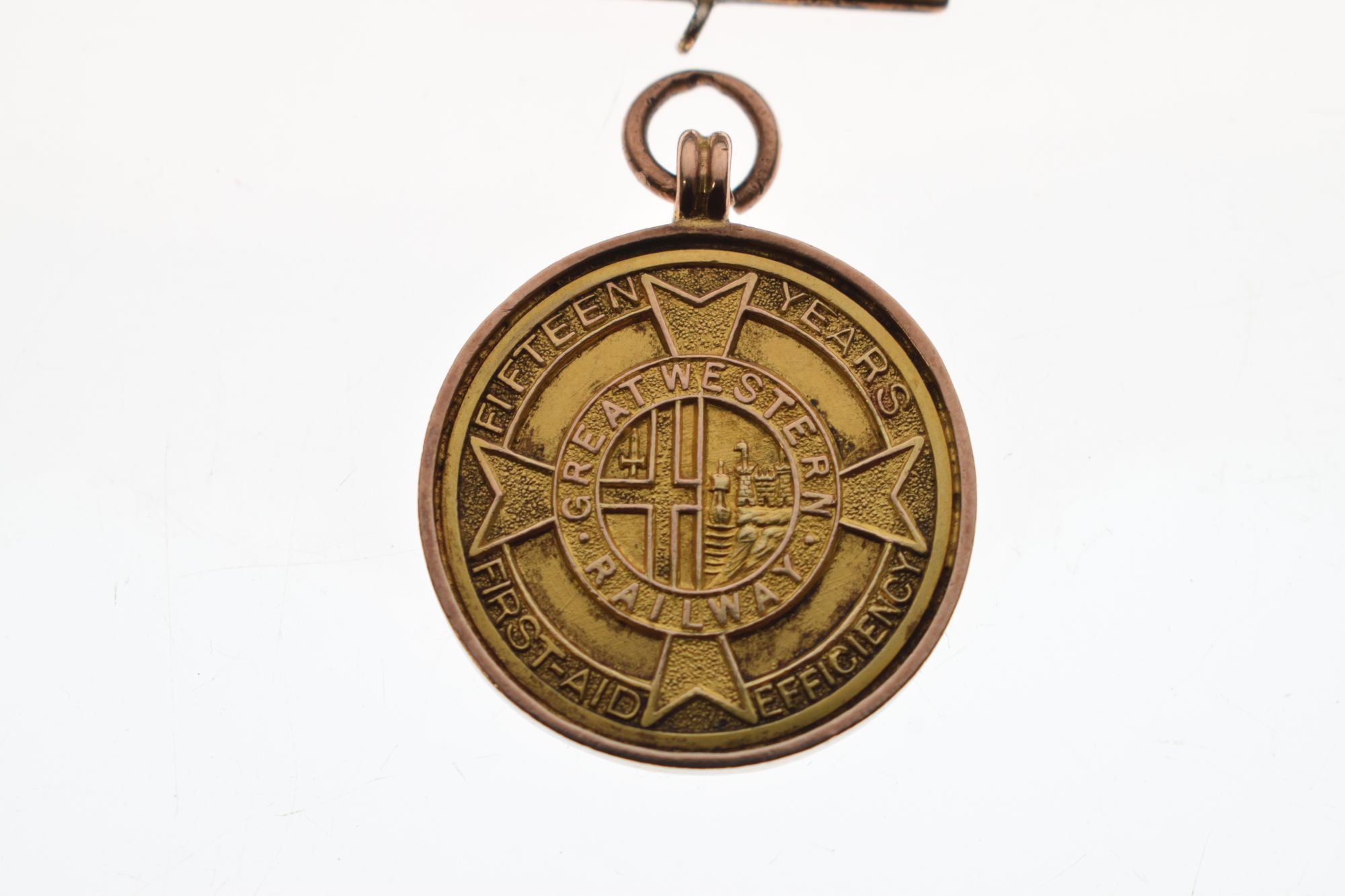 Lot 178 - 9ct gold Great Western Railway medallion
