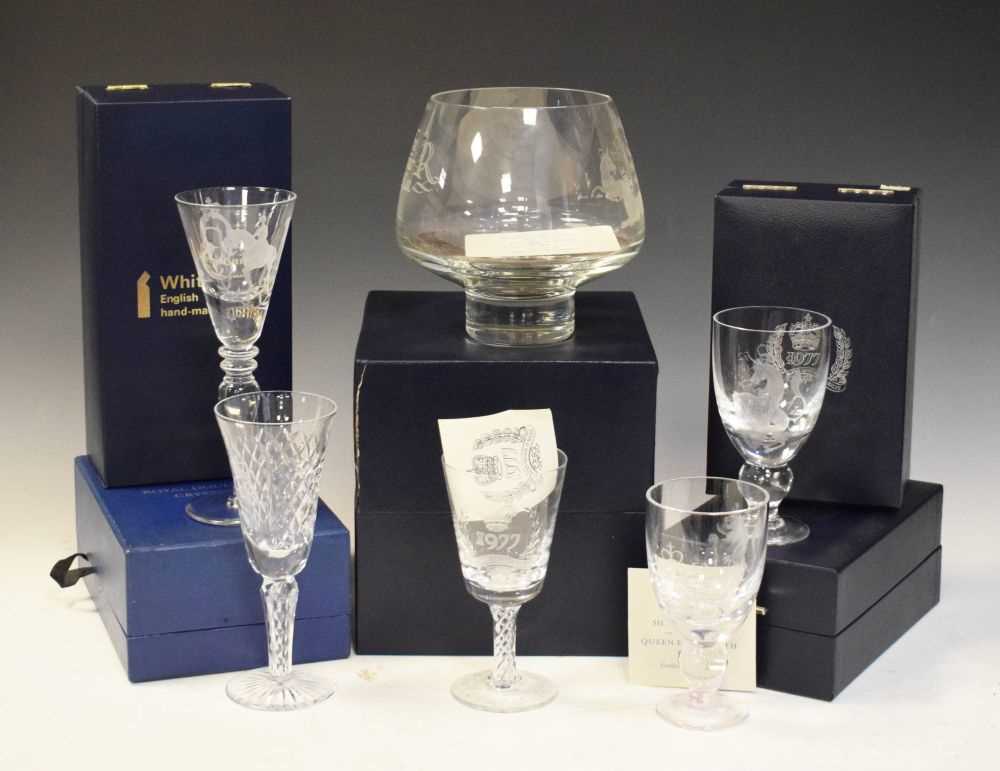 Lot 483 - Assorted Royal commemorative glass